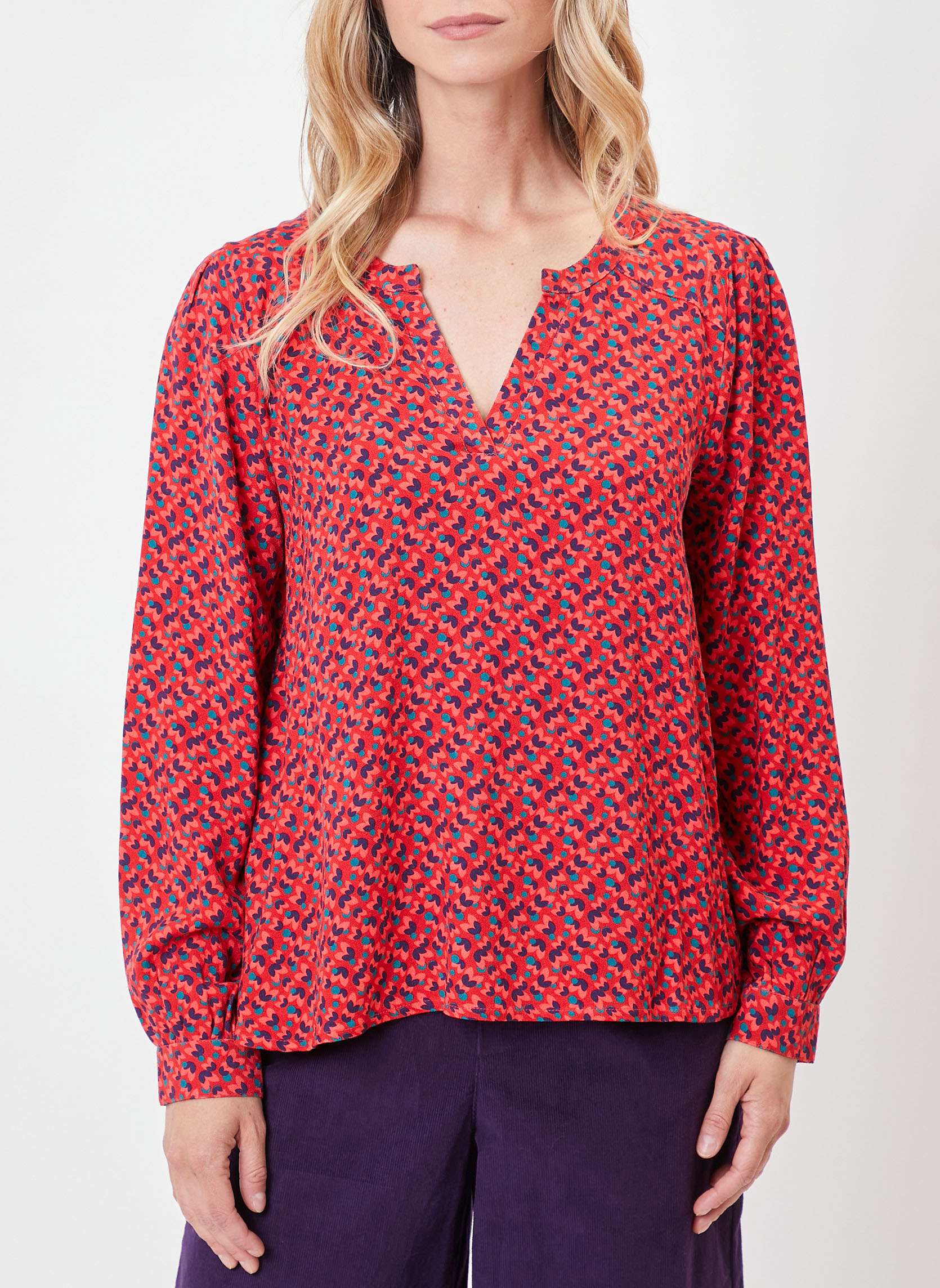 Princesse Nomade Blouses manches longues Blouse fluide imprimé BILIE ...