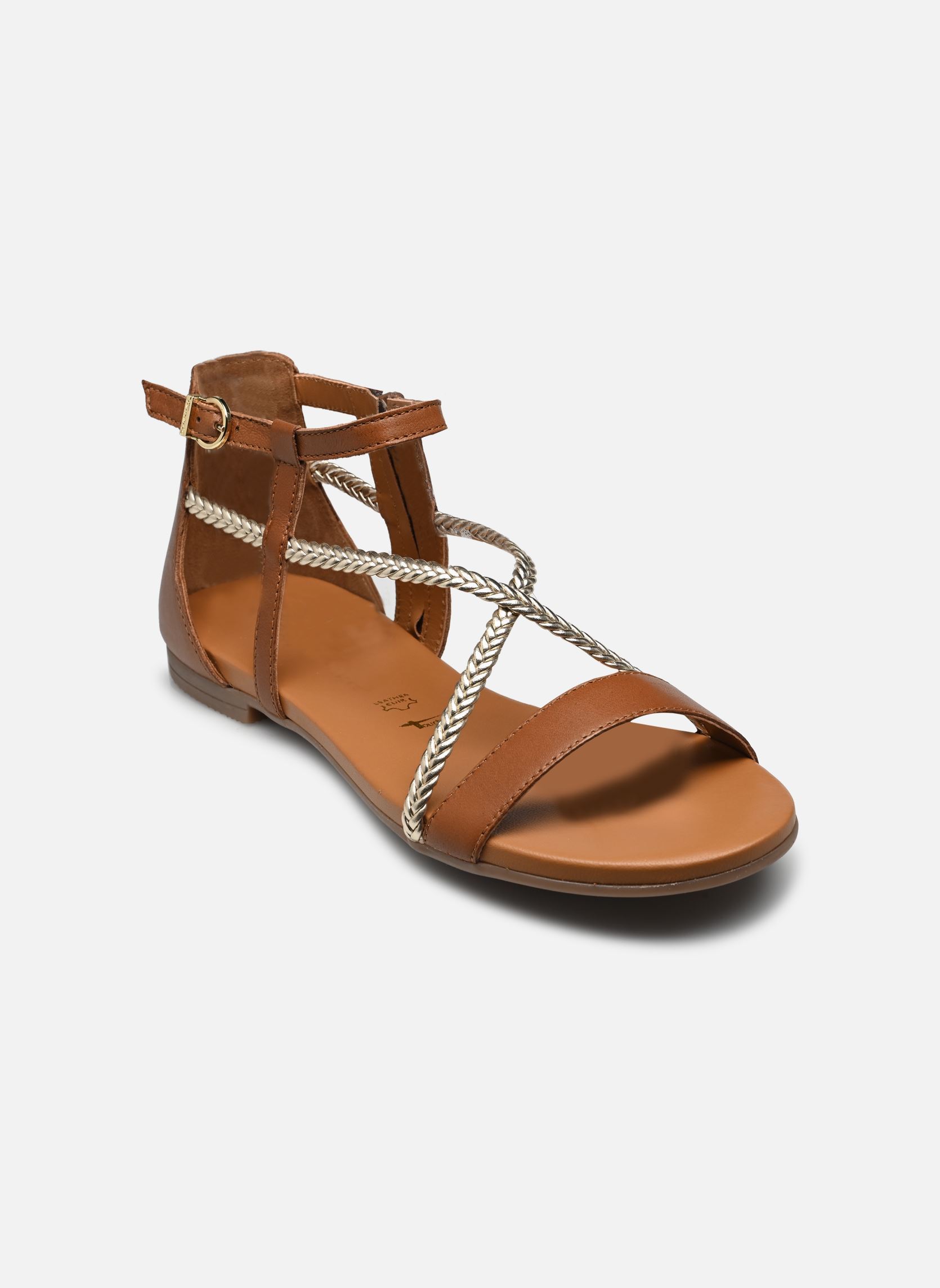 Tamaris Sandales plates 28138-44 femme marron | Sarenza France