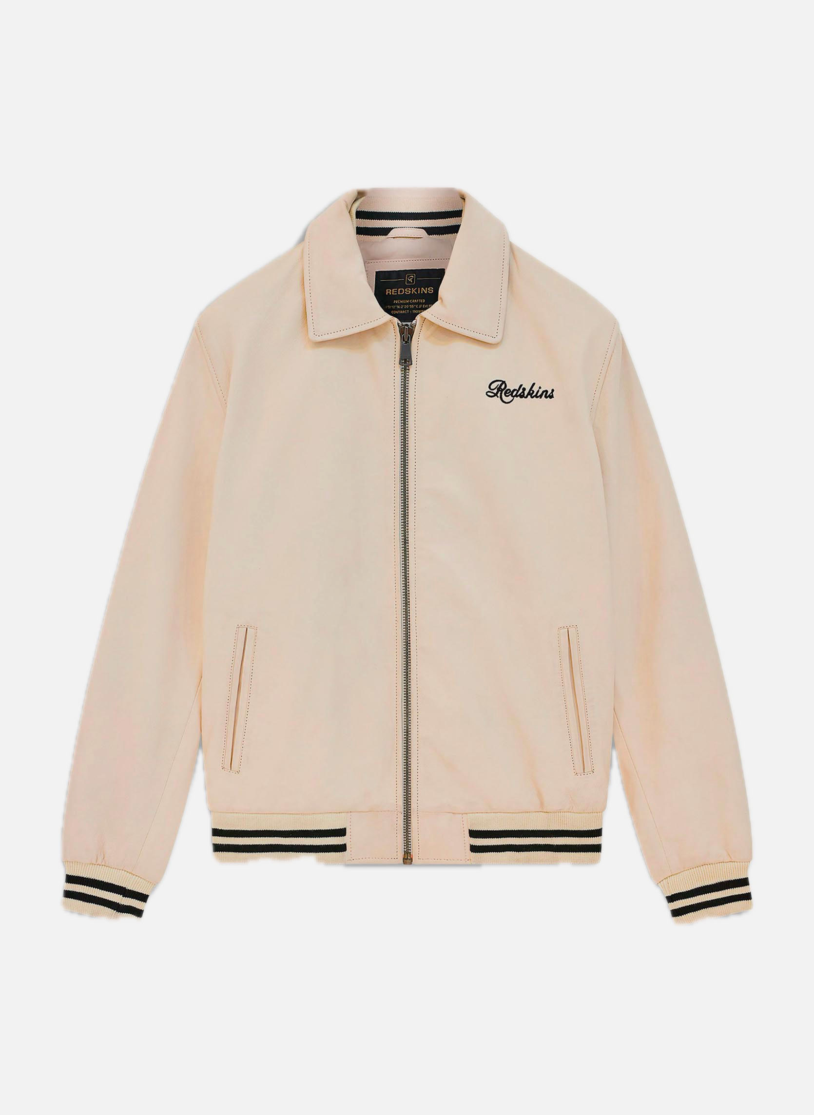 Redskins Vestes en cuir Blouson Spark Carat homme blanc | Sarenza France