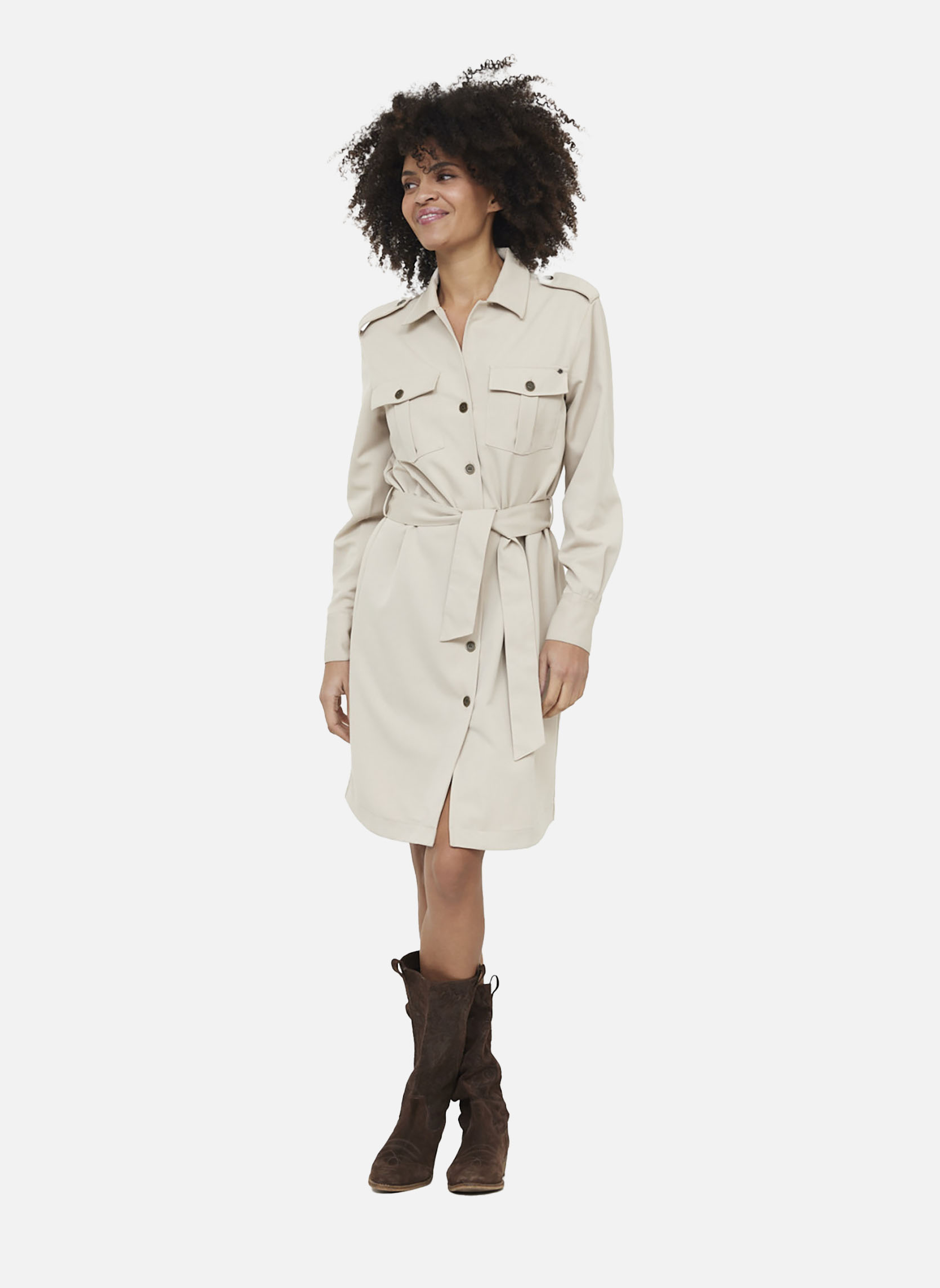 Lee Cooper Robes Robe LAMIKA Argile Beige femme beige | Sarenza France