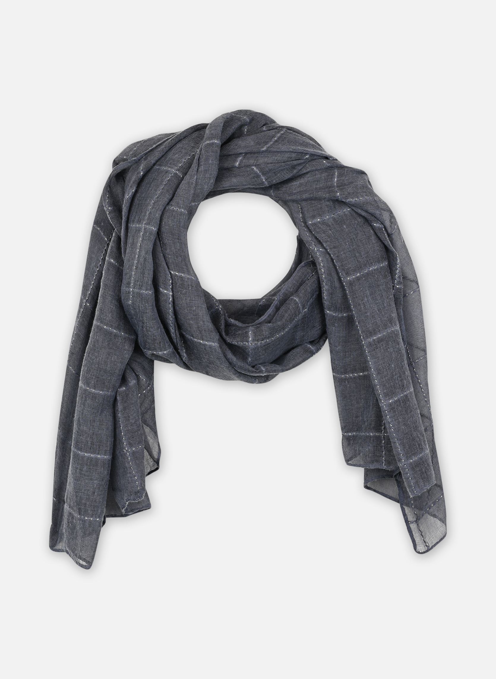 Pieces Echarpes Echarpe - PCMISELLO LUREX LONG SCARF BC femme bleu ...