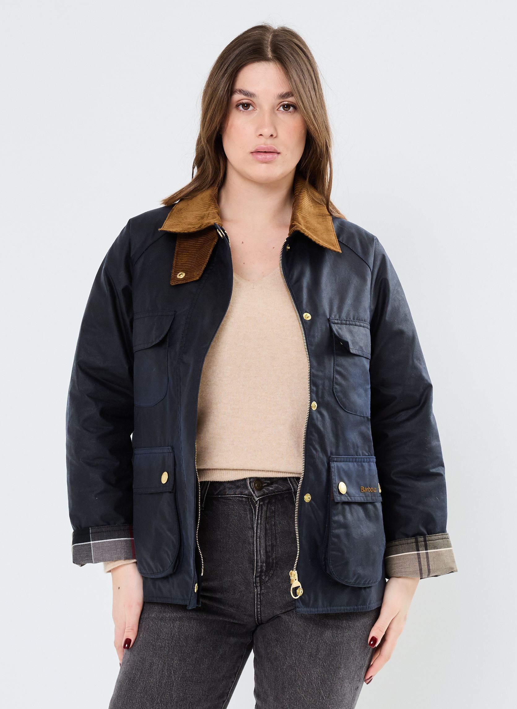 Barbour Blousons Veste - RUTH WAX JACKET femme bleu | Sarenza France