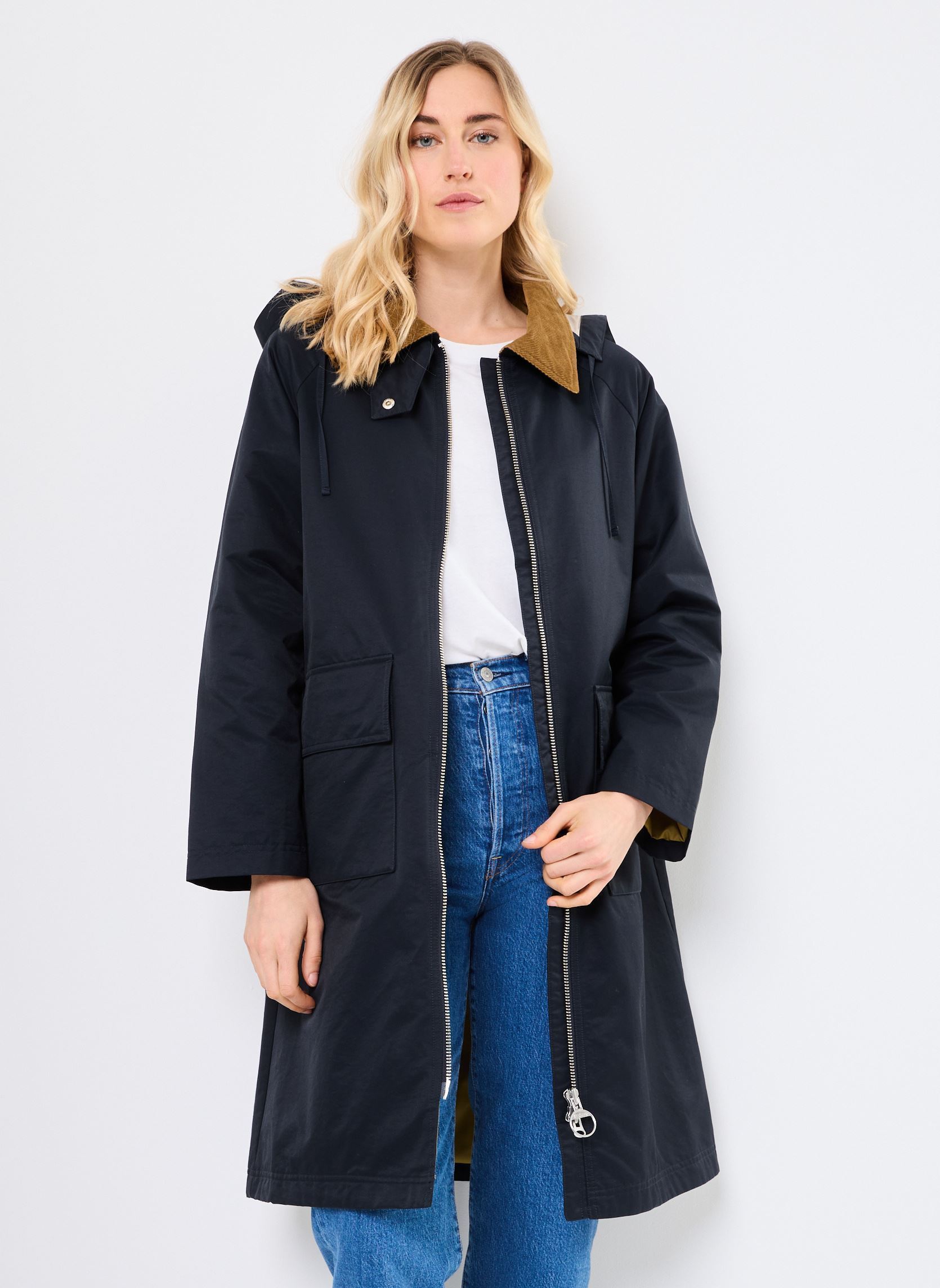 Barbour Manteaux Manteau long - JEMA SHOWERPROOF JACKET femme bleu ...