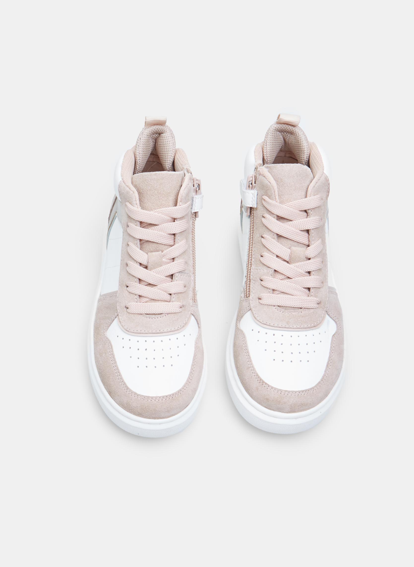 Bata Baskets Sneakers mid pour fille en cuir fille rose | Sarenza France