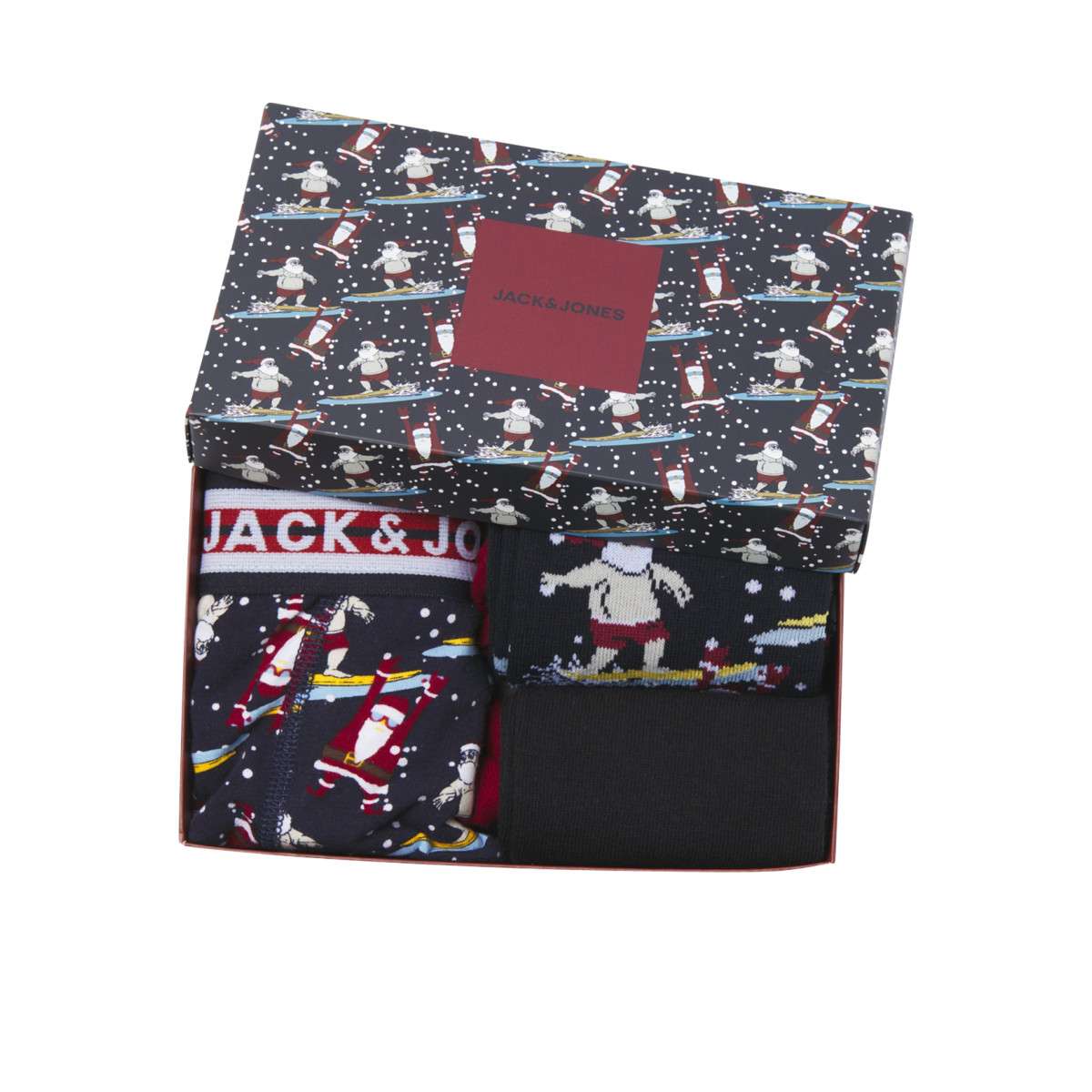 Jack & Jones Boxers Coffret de Noël chaussettes et boxer en coton bleus ...