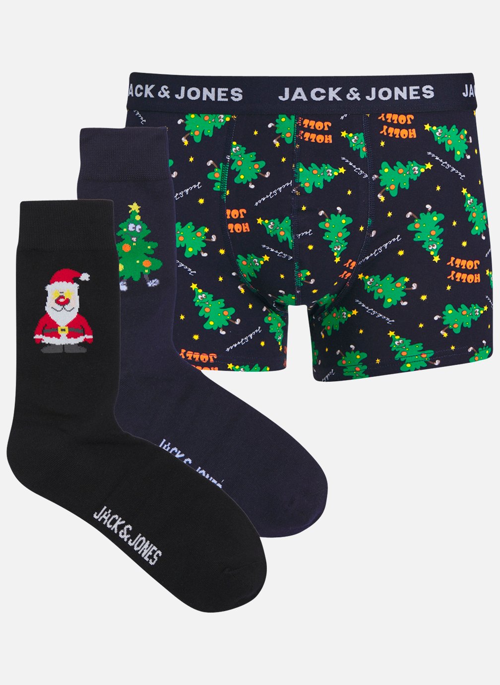 Jack & Jones Boxers Coffret de Noël chaussettes et boxer en coton bleus ...