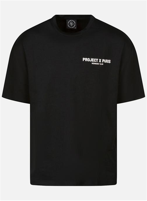 Project X T-shirt noir uni avec une coupe droite à col rond et nom ...