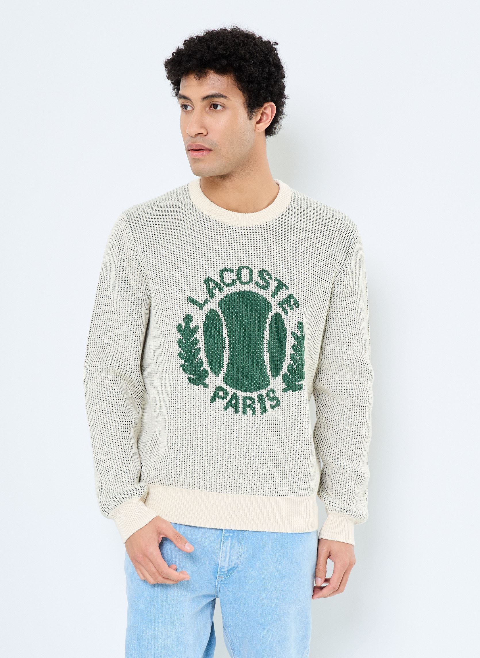 Lacoste Pulls Pull - Lacoste AH9309 homme blanc | Sarenza France