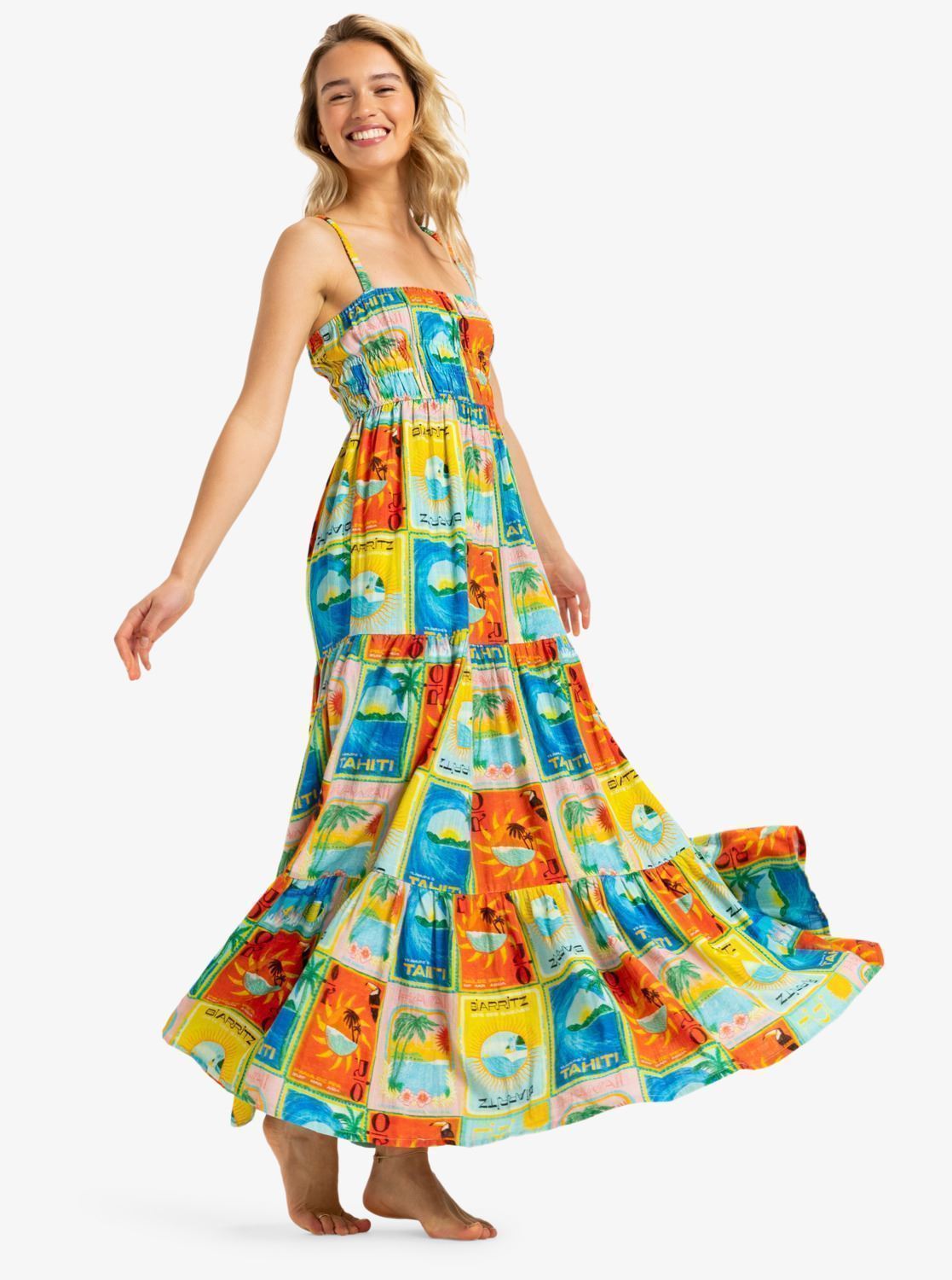 Roxy Robes longues Robe maxi - Atlas Sunshine Coastline Maxi femme ...