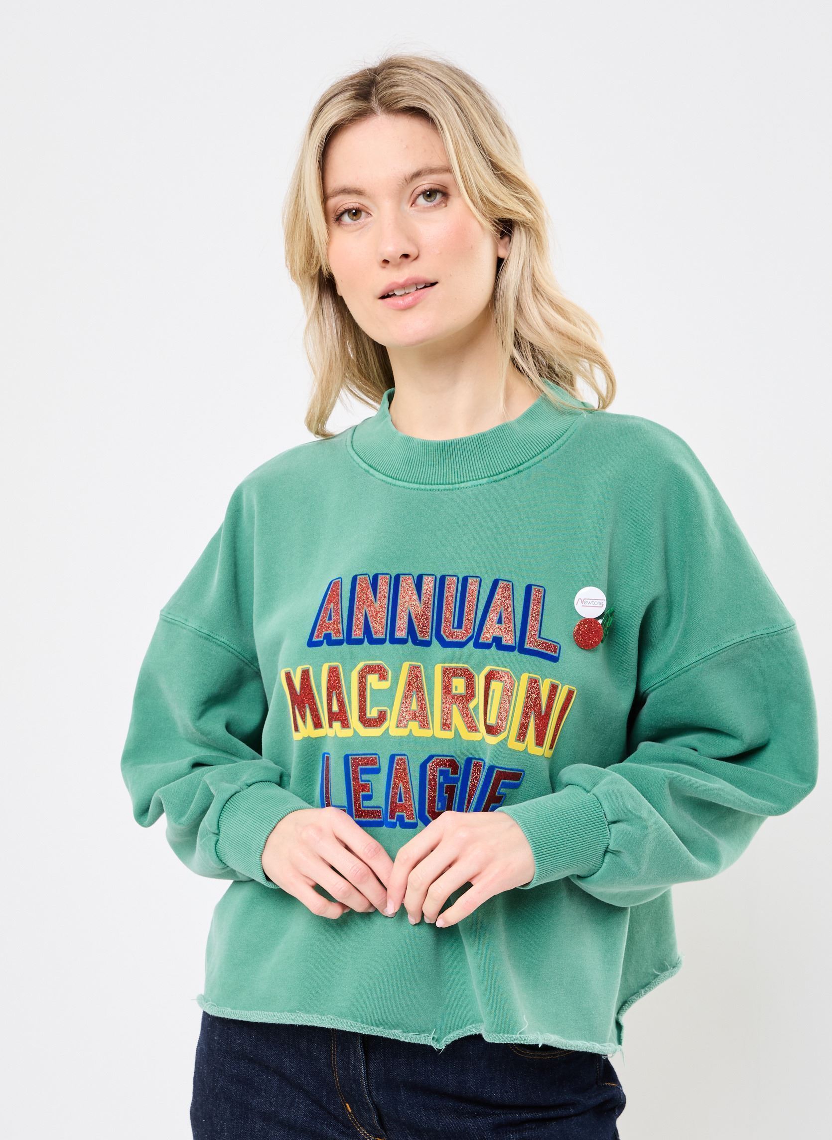 Newtone Sweatshirts Sweatshirt - PORTER MACARONI femme vert | Sarenza France