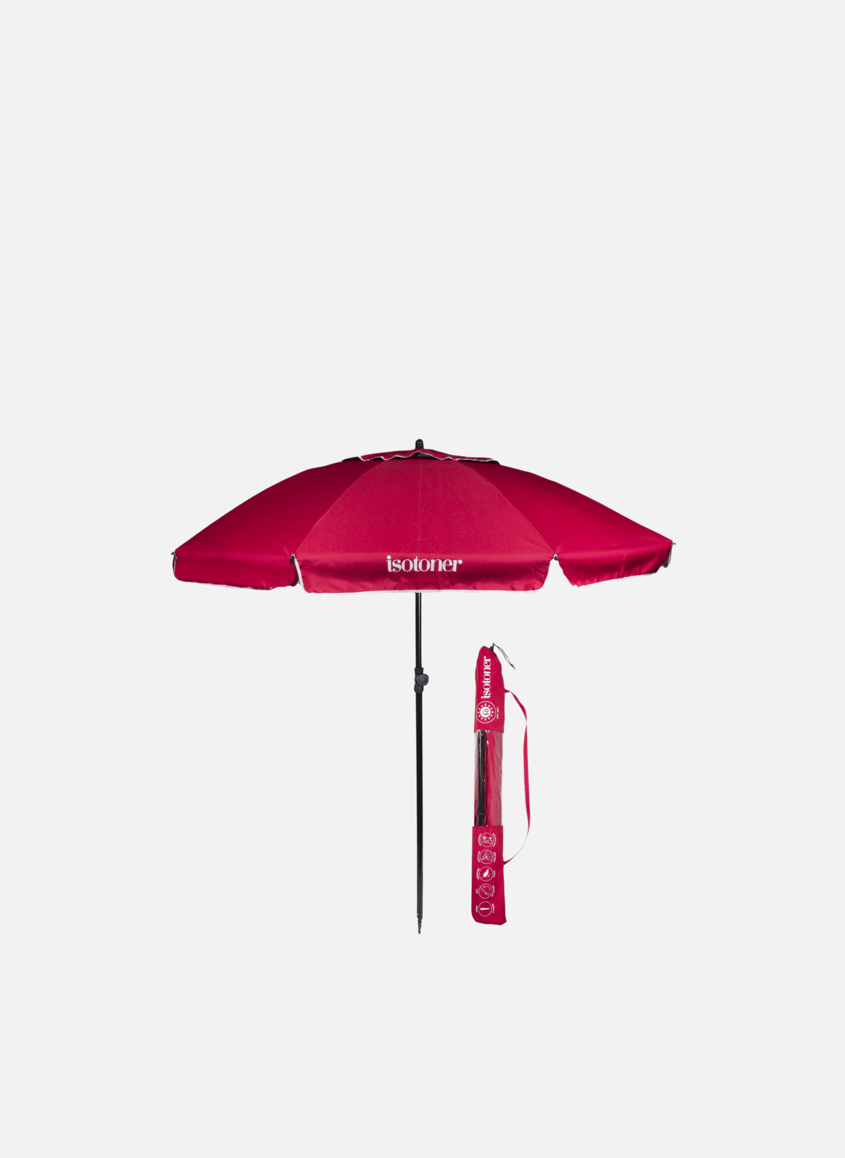 Isotoner Accessoires divers Parasol de plage Framboise femme rose ...