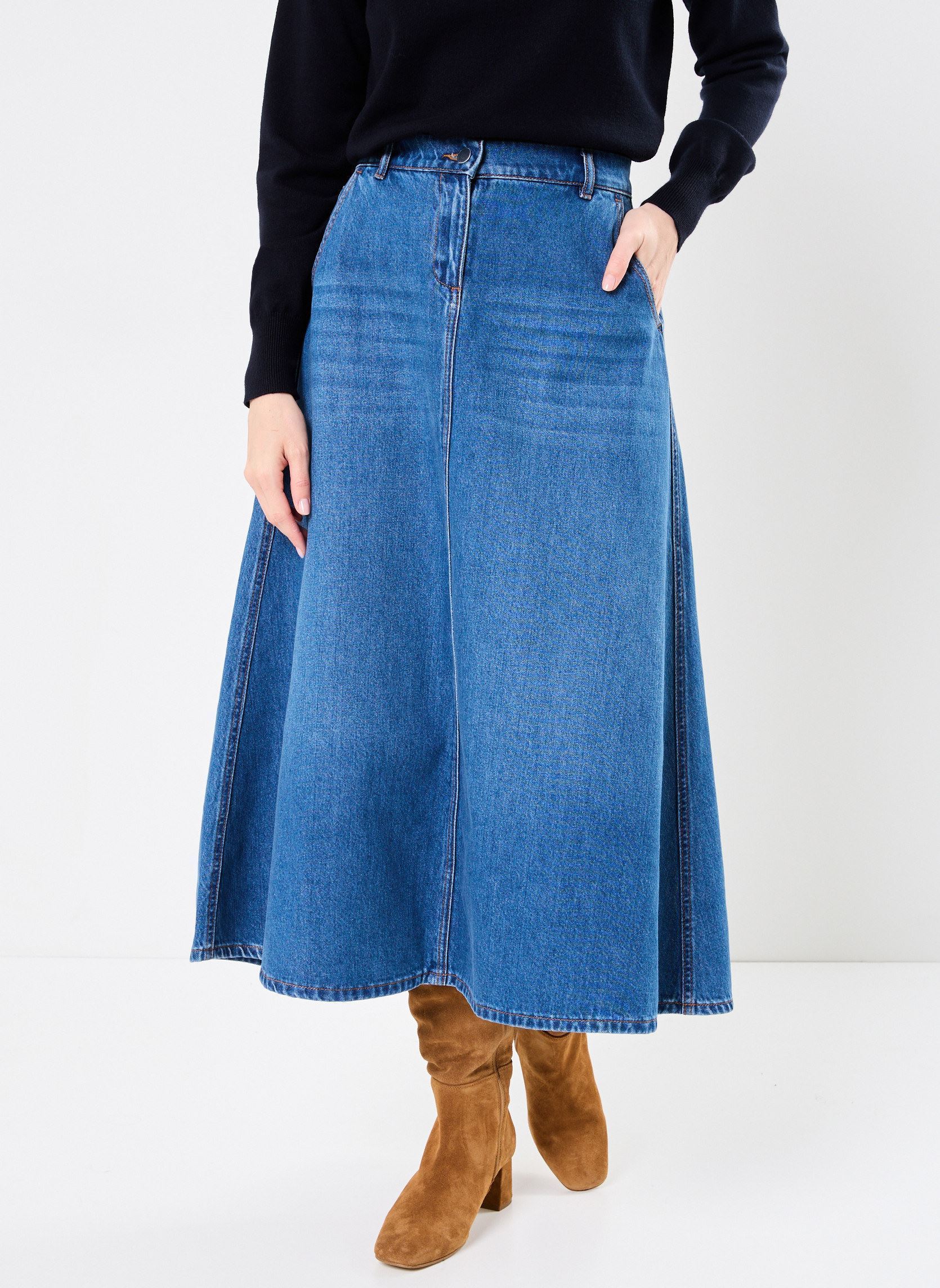 Georgia Rose Jupes longues Jupe maxi - Jupe jean jelena femme bleu ...