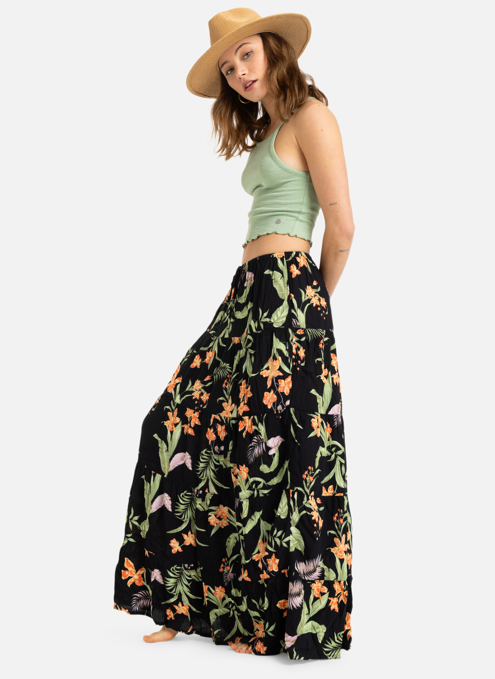 Roxy Jupes mi-longues Jupe longue SWEETWATER. femme noir | Sarenza France