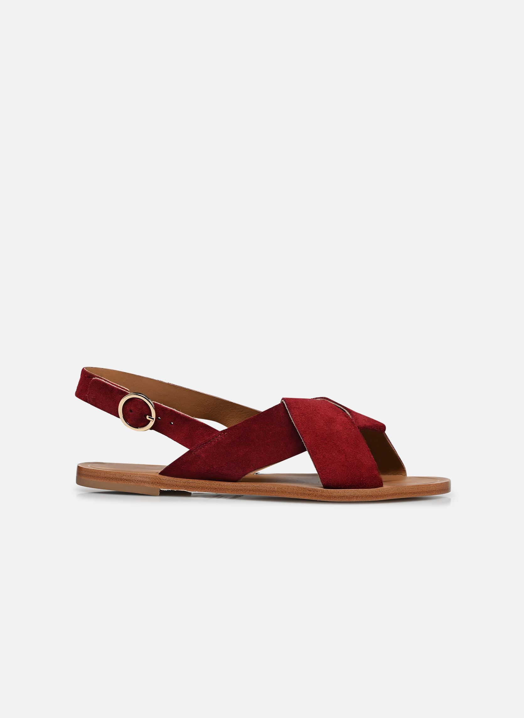 Bestel Odaje Platte sandalen Paloma dames rood | Sarenza België