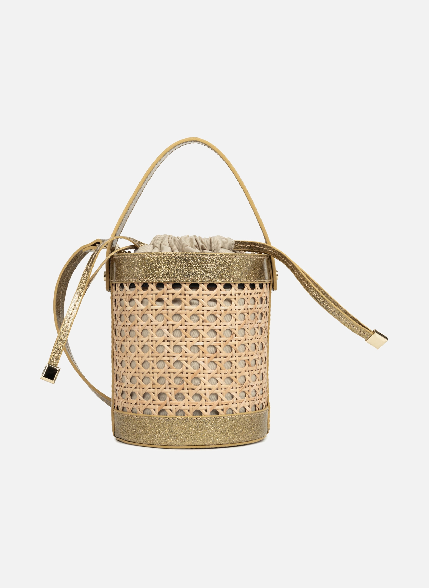 Lancaster Sacs à main Petit sac seau - Cannage Rotin femme or | Sarenza ...