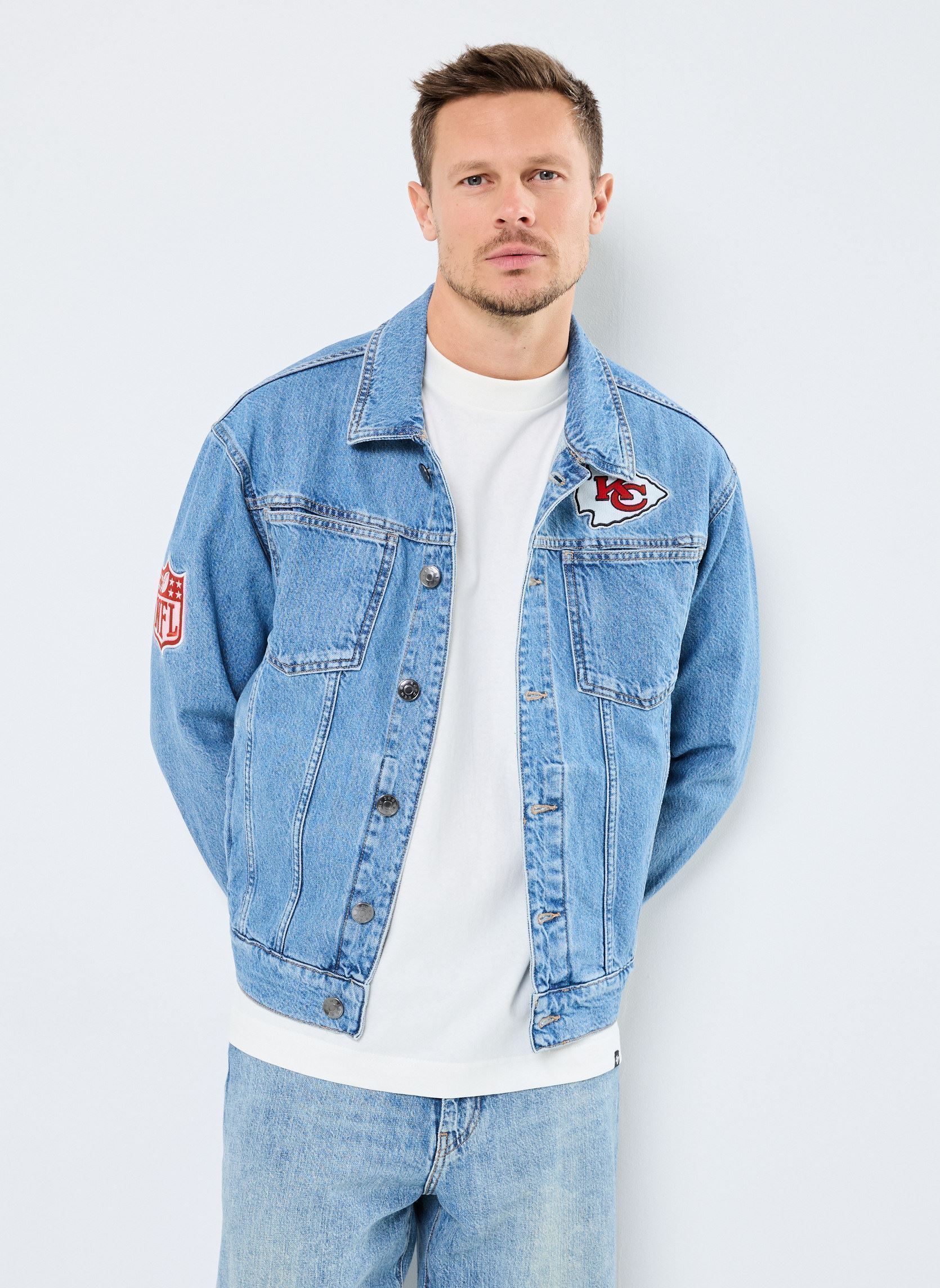 New Era Vestes Veste - Nfl Denim Jacket homme bleu | Sarenza France