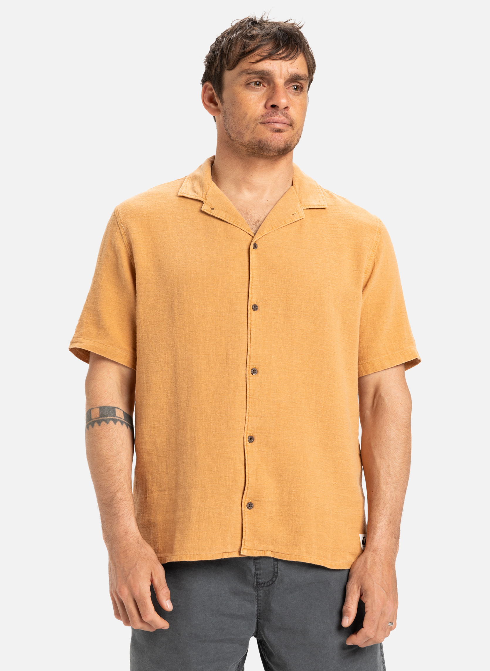Quiksilver Chemises Chemise à manches courtes SUNRISE homme jaune ...