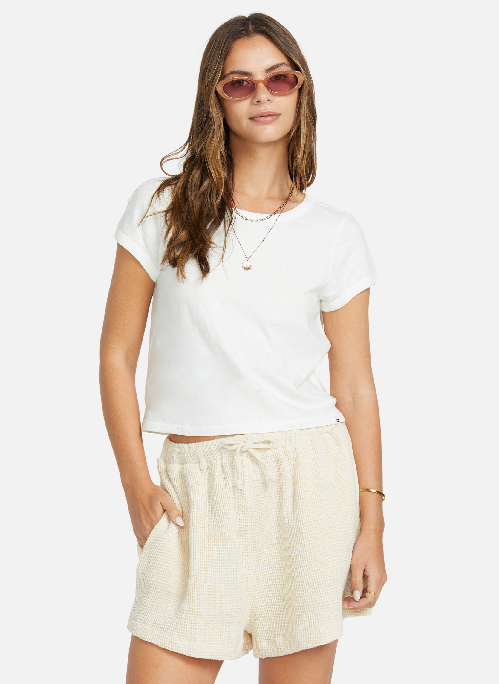 Billabong Shorts Short à taille élastique SO COZY femme beige | Sarenza ...