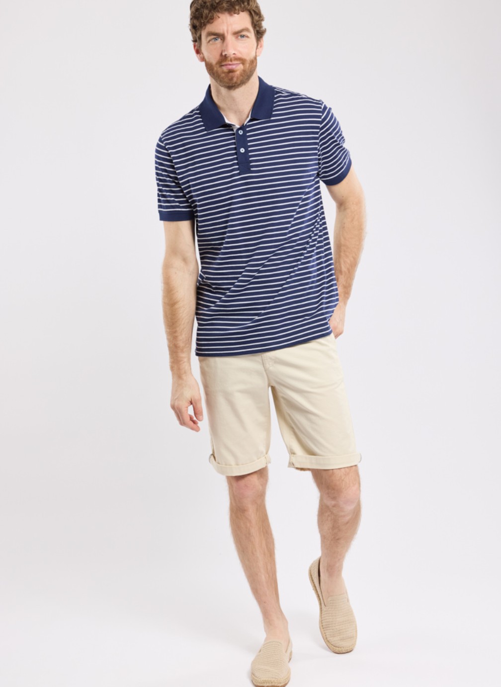 Bérac Polos manches courtes Polo R2482 marine deep / blanc homme bleu ...