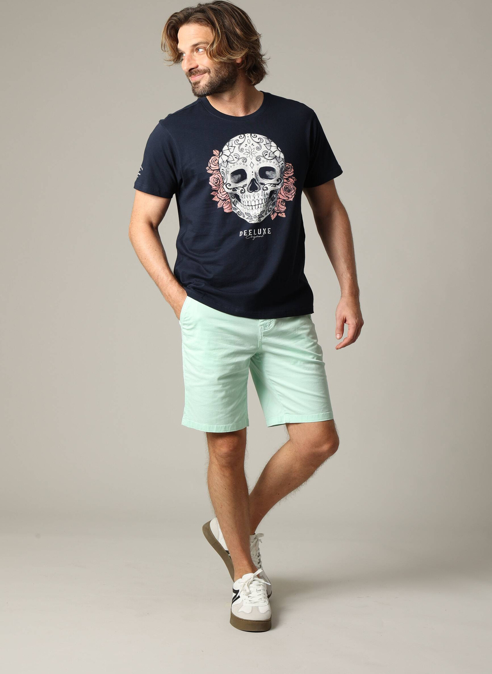 Deeluxe Tee-shirts manches courtes T-shirt CALABERA homme bleu ...