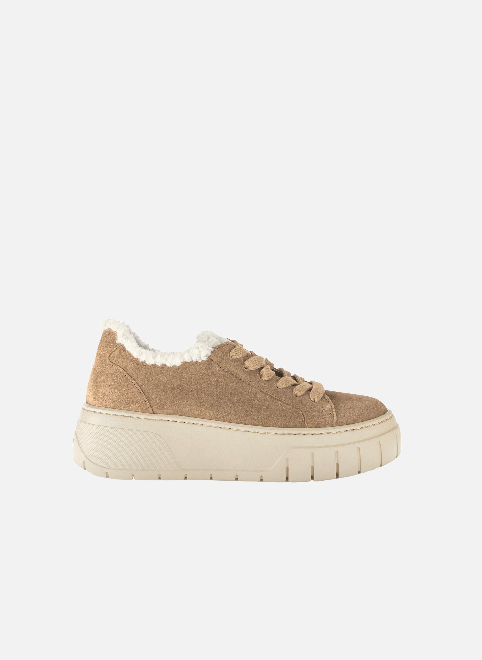 Gabor Baskets basses Baskets beiges en velours/fourure femme beige ...