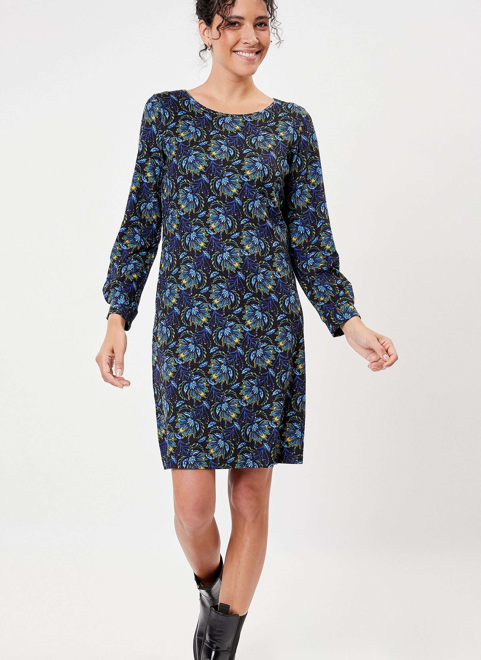 La Fiancée Robes Robe droite imprimée UDDI femme noir | Sarenza France