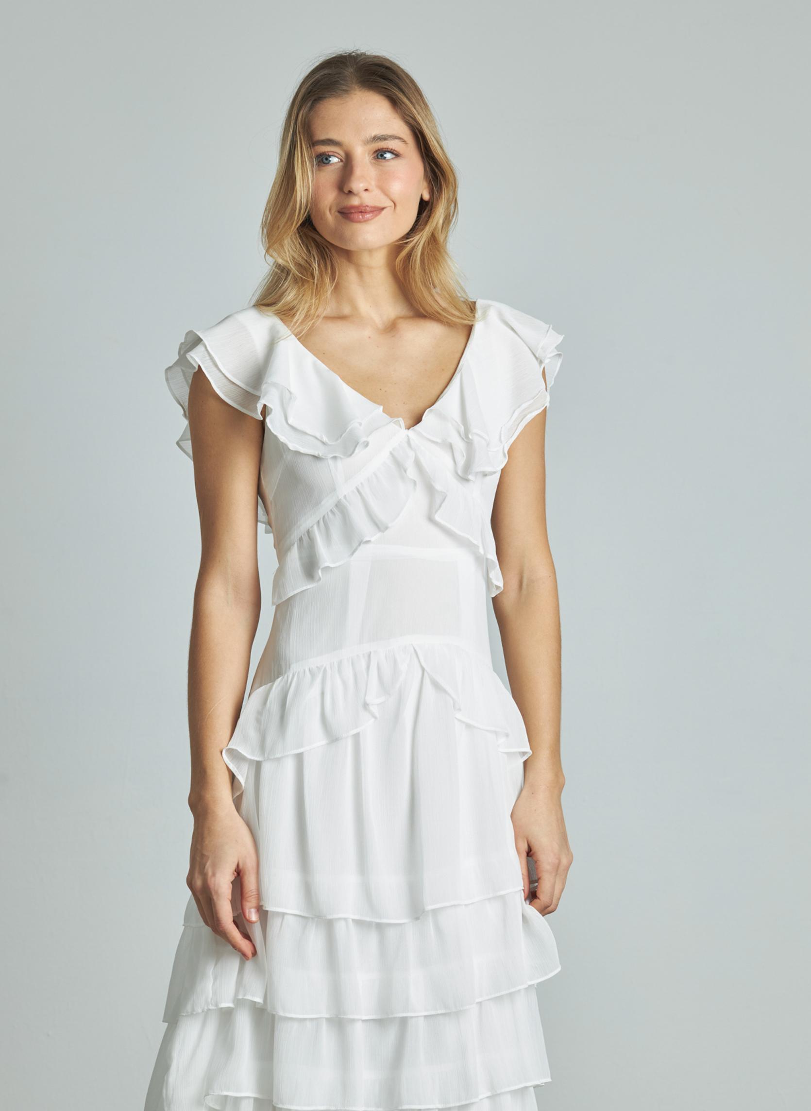 Alma en Pena Robes Robe V25CL0234 Blanc femme blanc | Sarenza France