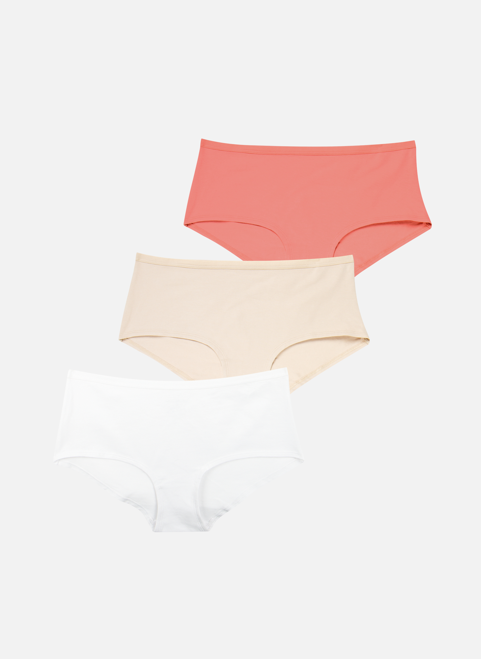 ATHENA Shortys Lot de 3 boxers femme Ecopack Basic Athena femme beige ...