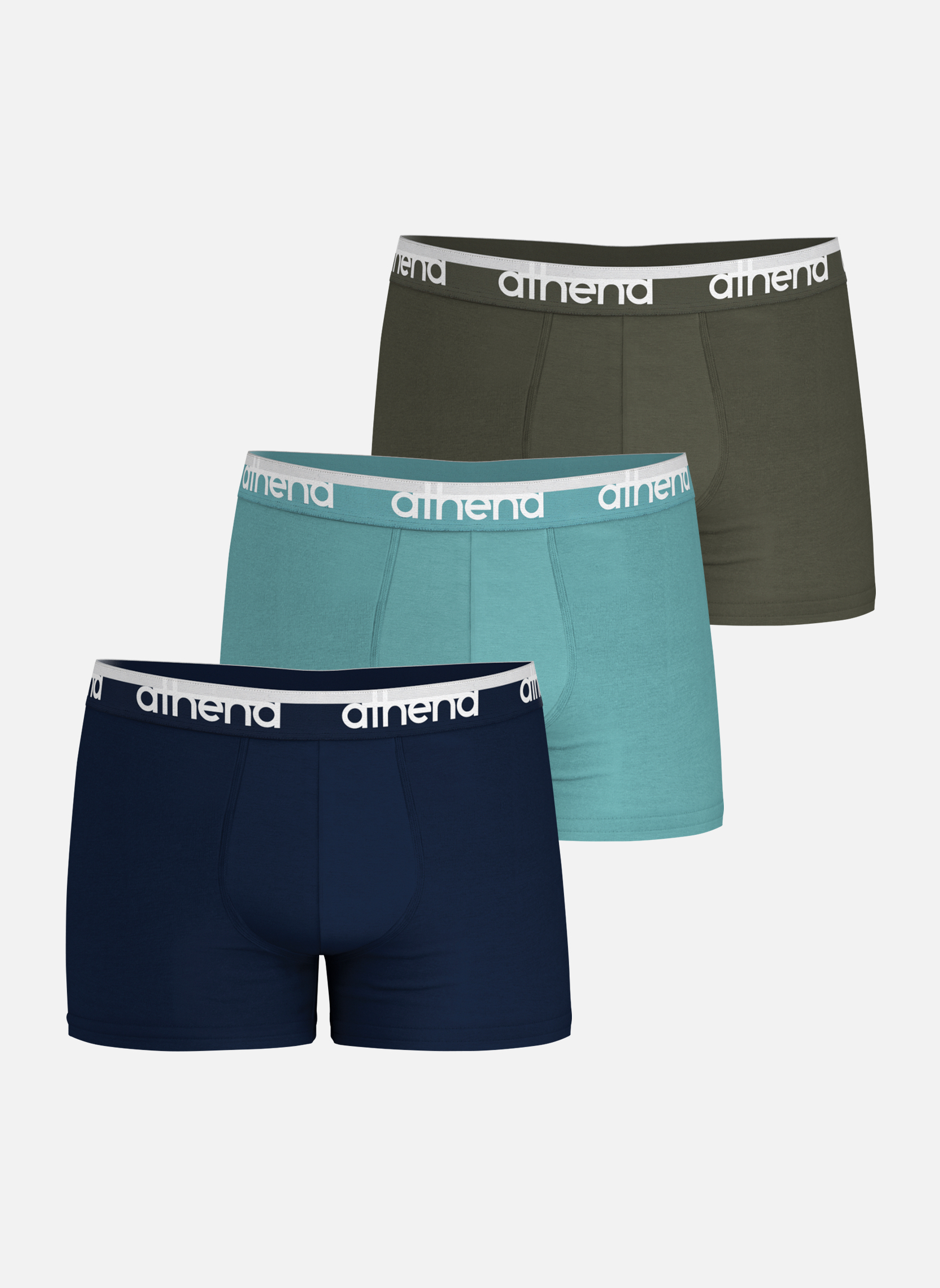 ATHENA Boxers Lot de 3 boxers homme Easy Bio Athena homme bleu ...
