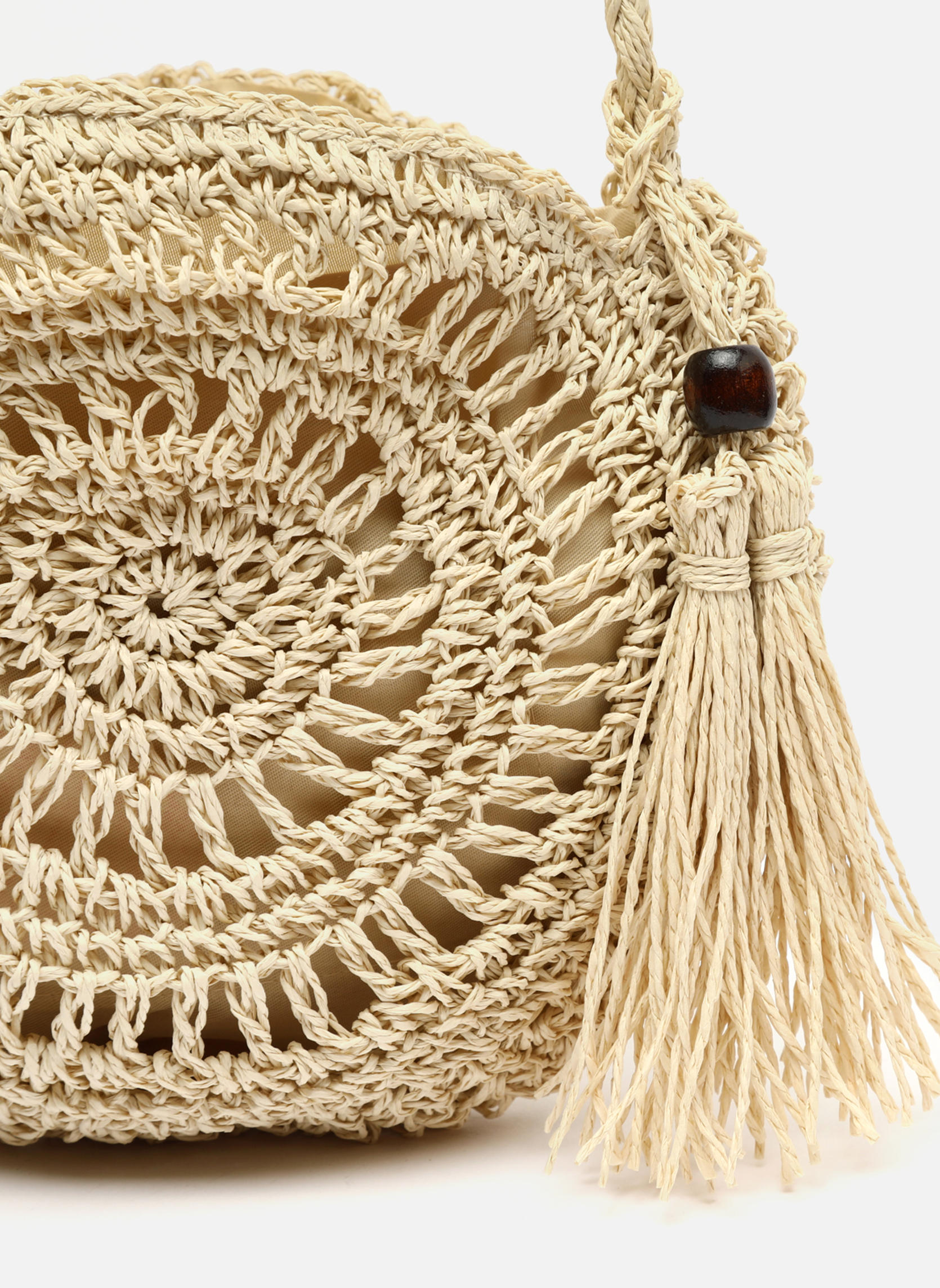 Misako Sacs à main Sac en raphia Roundy Beige femme beige | Sarenza France