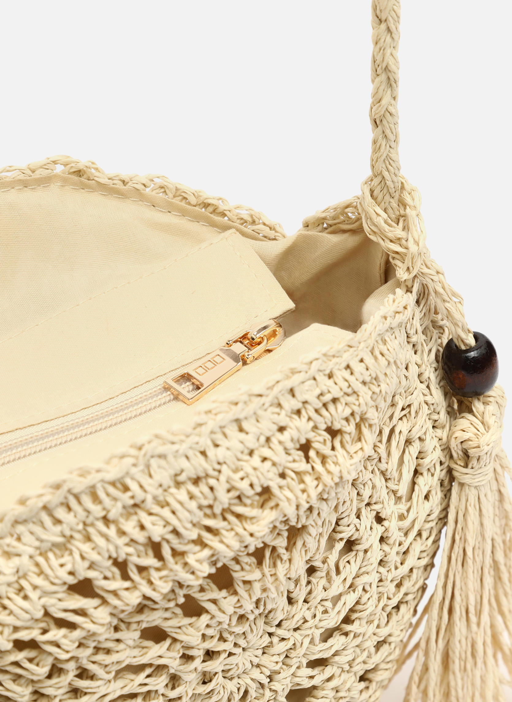 Misako Sacs à main Sac en raphia Roundy Beige femme beige | Sarenza France