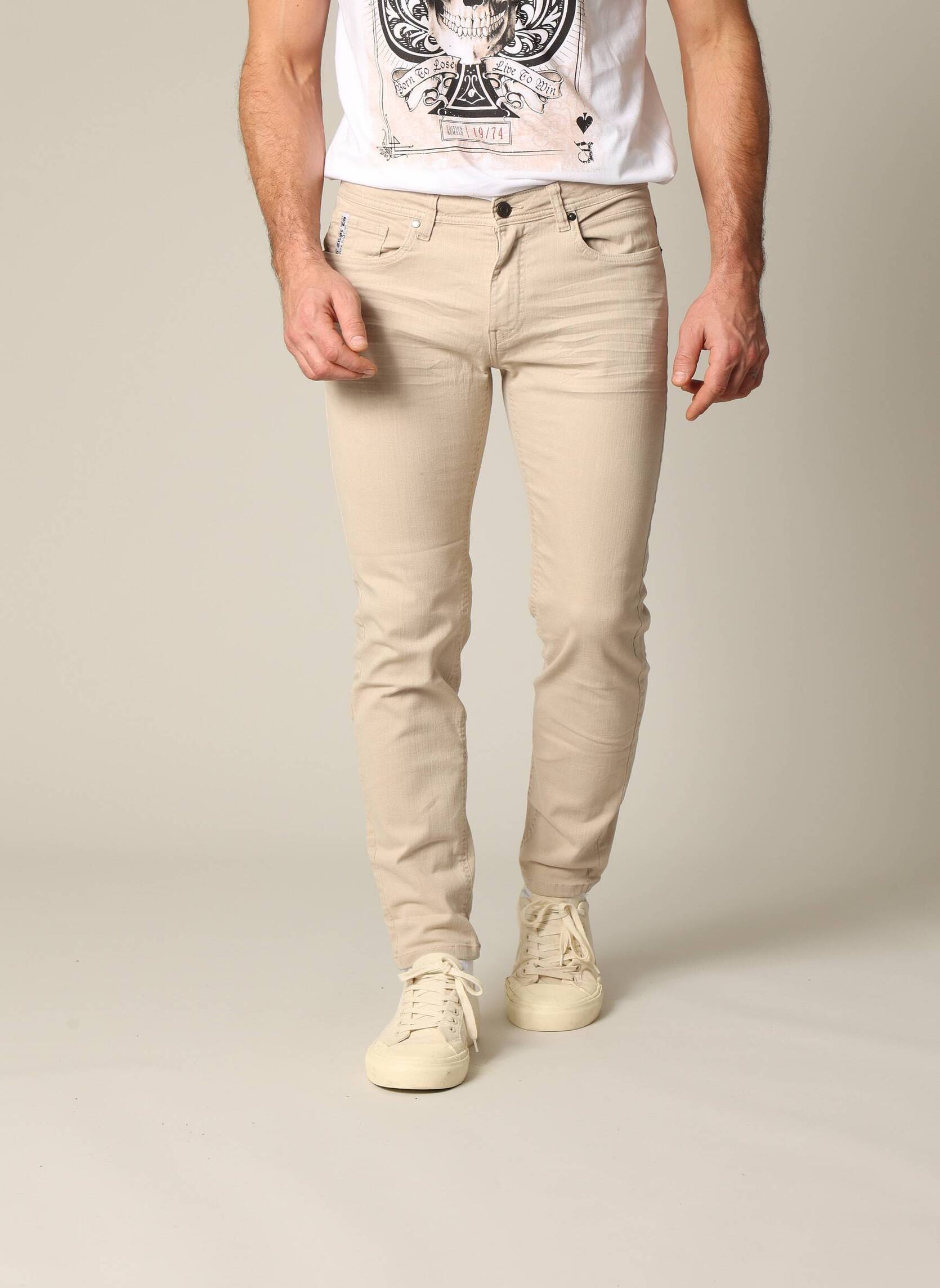 Deeluxe Jeans droit Jeans CARLOS homme beige | Sarenza France