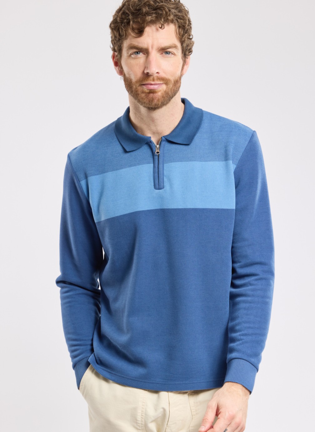 Bérac Polos manches courtes Polo Berac jean brut/jean clair homme bleu ...