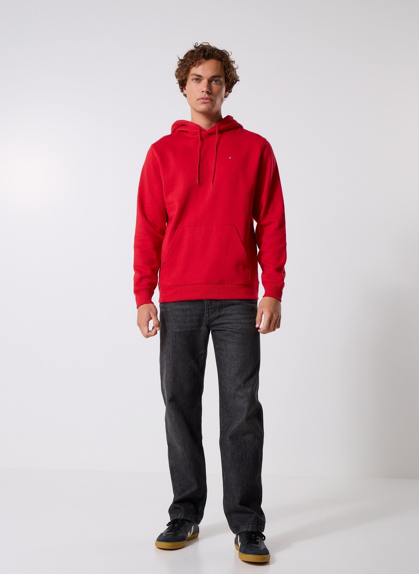 Tommy Jeans Sweats à capuche TJM REG S FLAG HOODI homme rouge | Sarenza ...