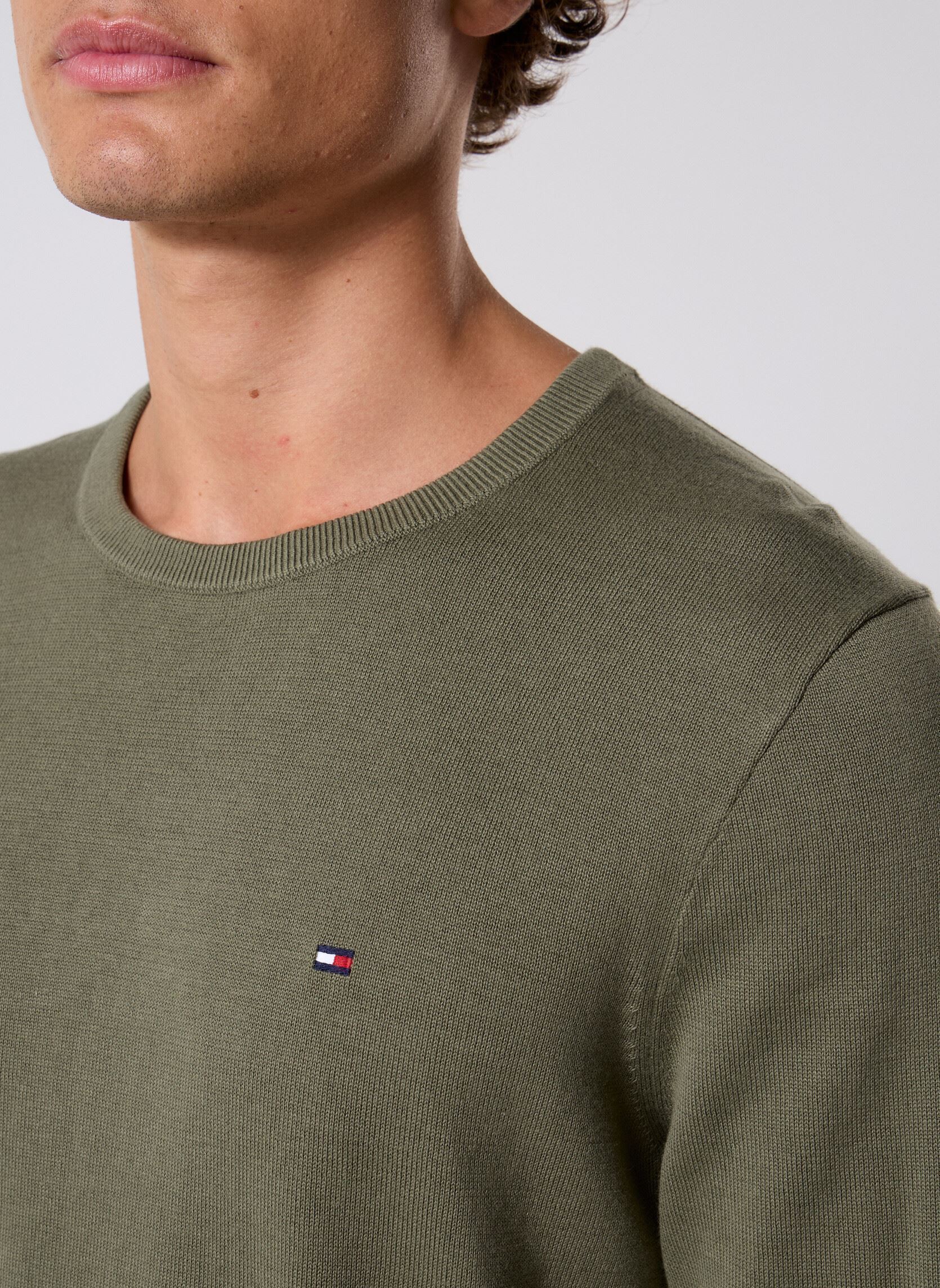 Tommy Hilfiger Pulls Essential Ssnl Cotton MW0MW39999PLI homme vert ...