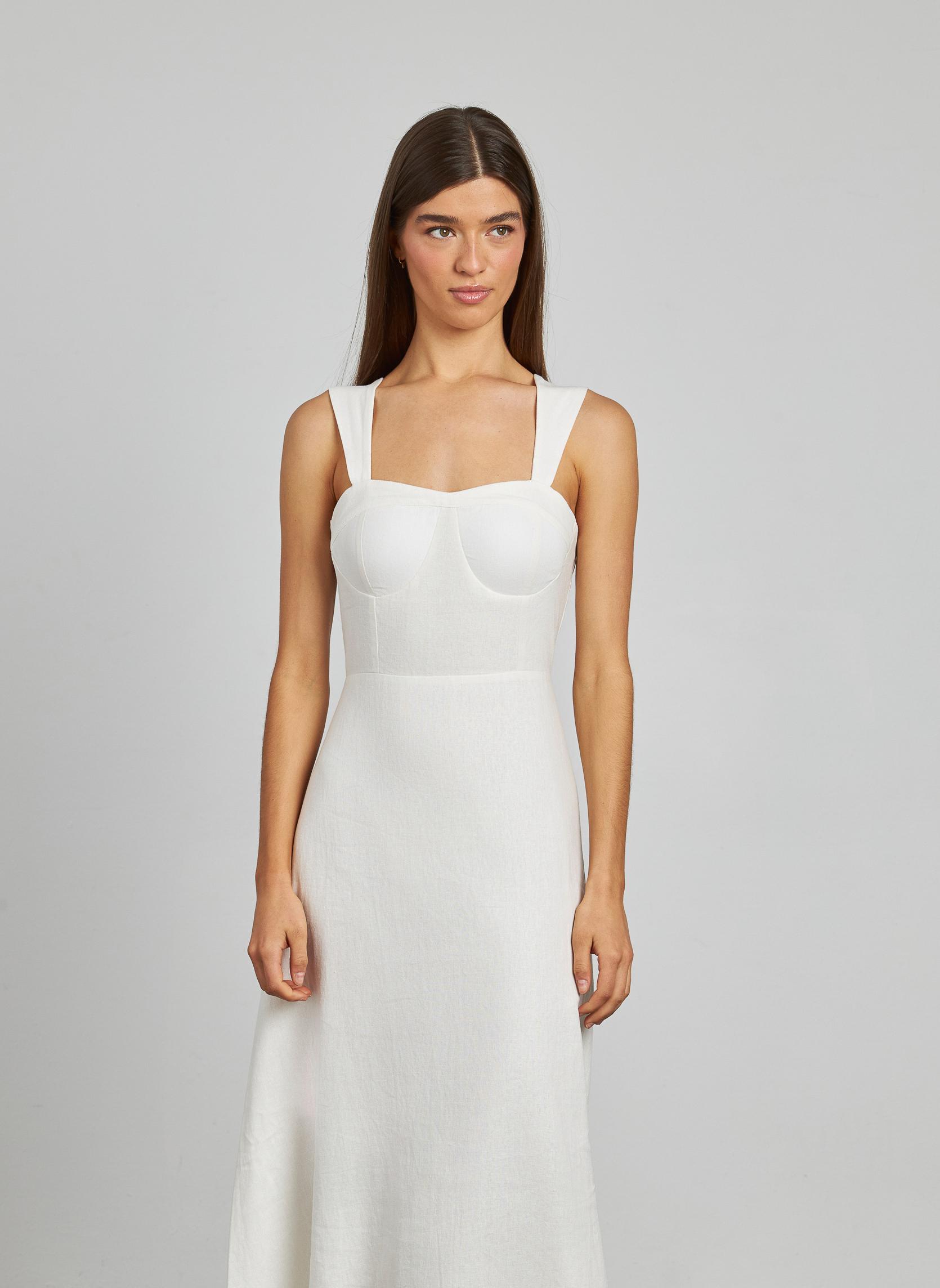 Alma en Pena Robes Robe V25CL0202 Blanc blanc | Sarenza France