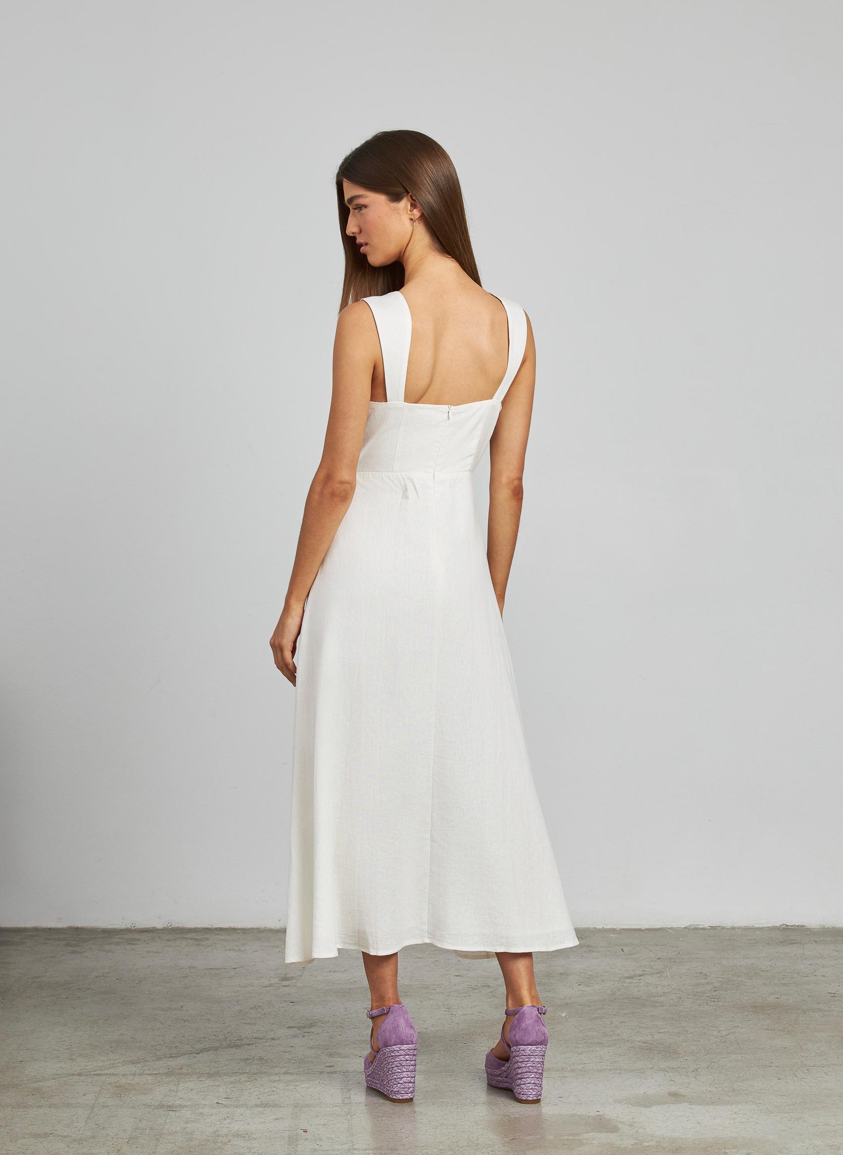 Alma en Pena Robes Robe V25CL0202 Blanc blanc | Sarenza France