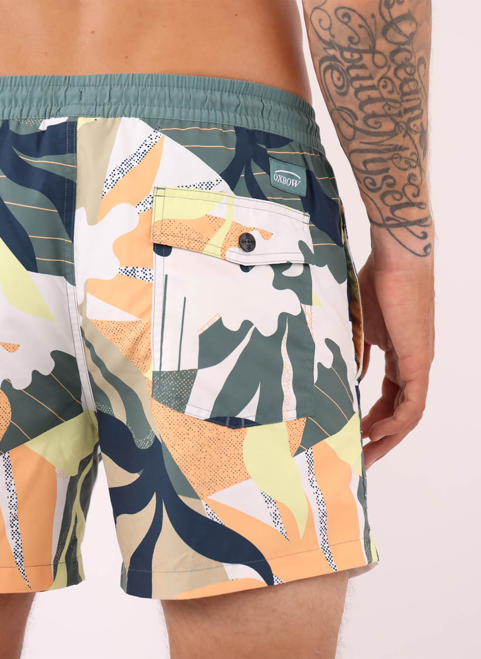 Oxbow Shorts de bain Beach short rayure verticale WIPEOUT homme vert ...