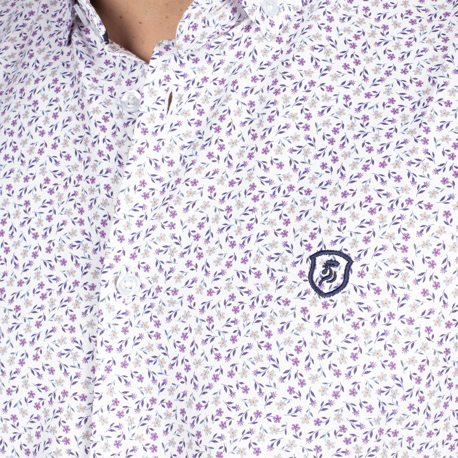 Shilton Chemises Chemise unie floral - E25206L - Blanc homme blanc ...