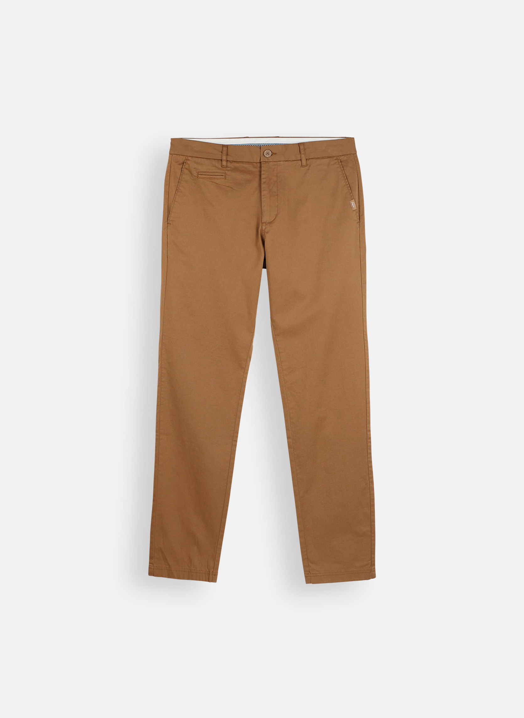 Oxbow Pantalons droits Pantalon chino uni stretch REANO homme marron ...