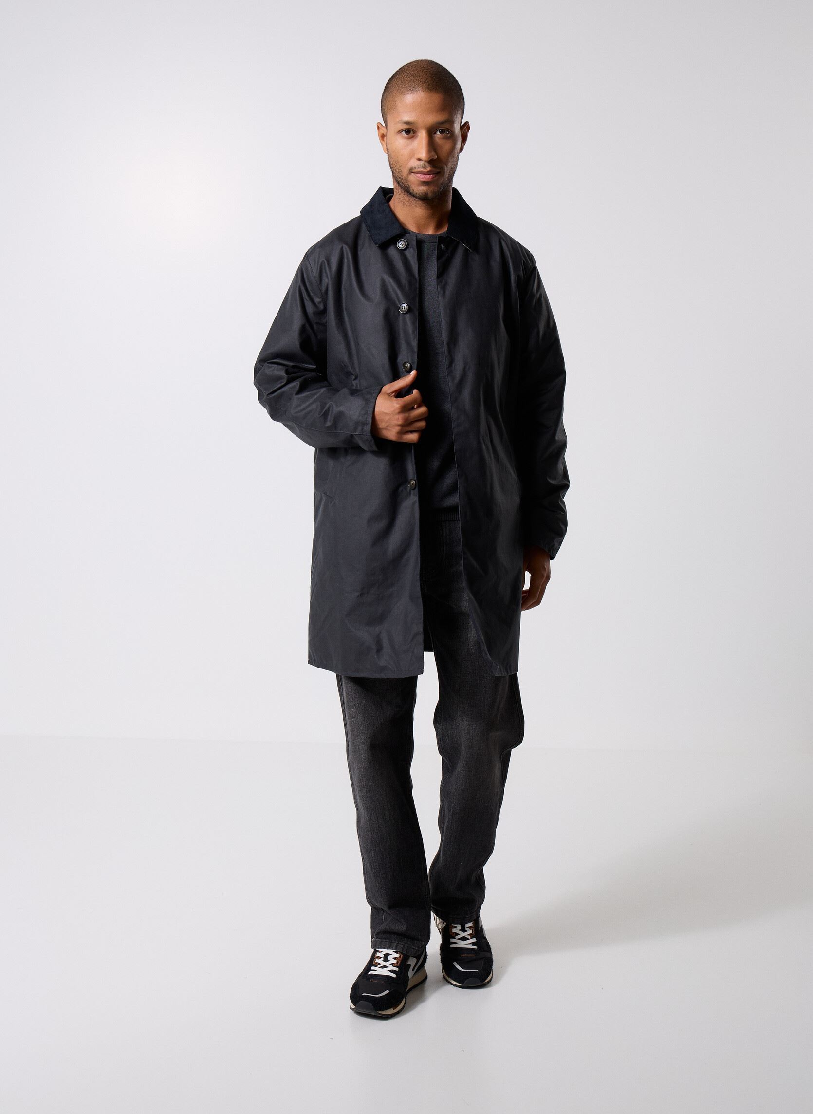 Barbour Parkas Lorden Wax Mac homme bleu | Sarenza France
