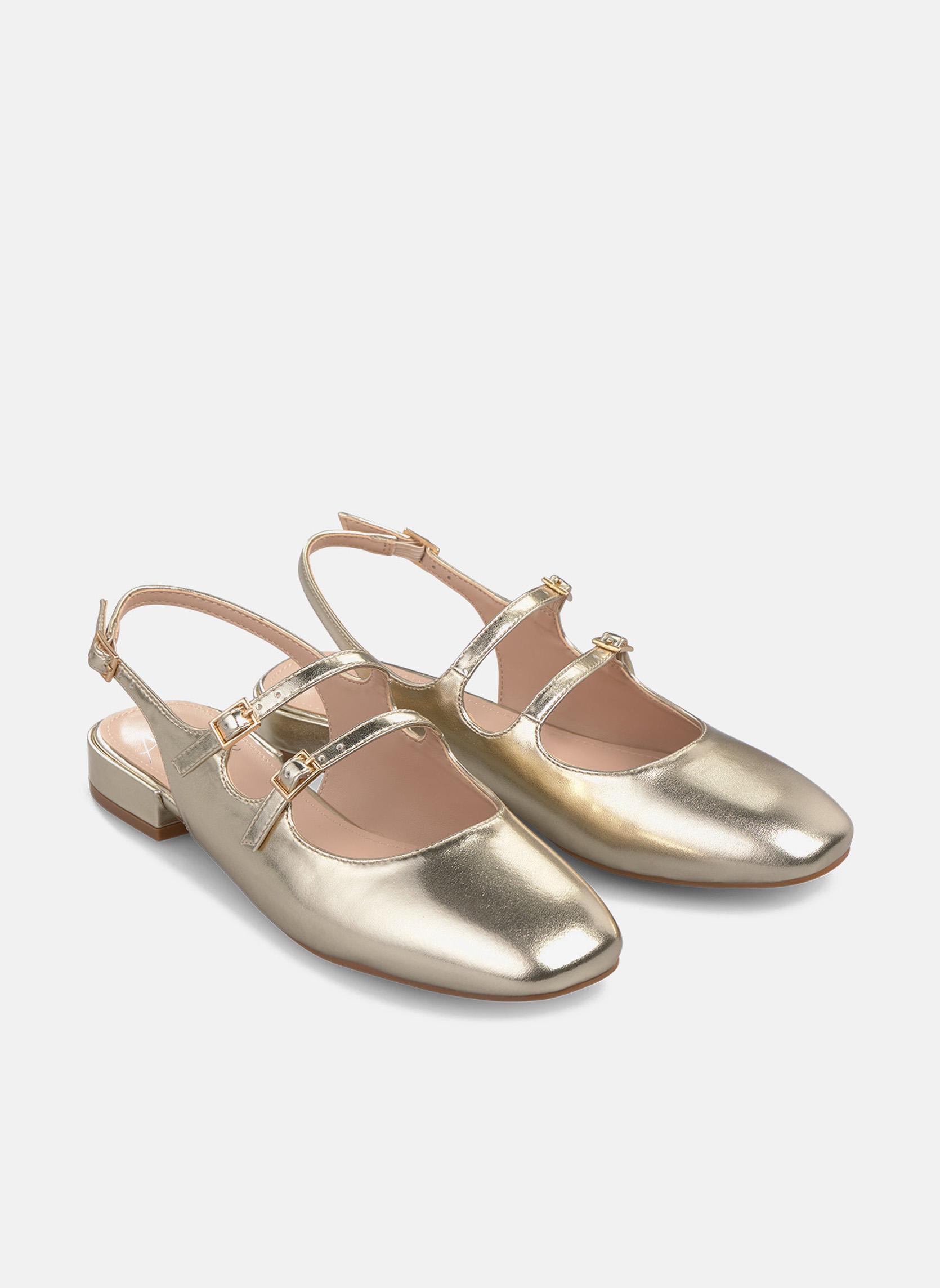 Alma Blue Ballerines classiques Ballerines V25BLA106 Dorée femme or ...