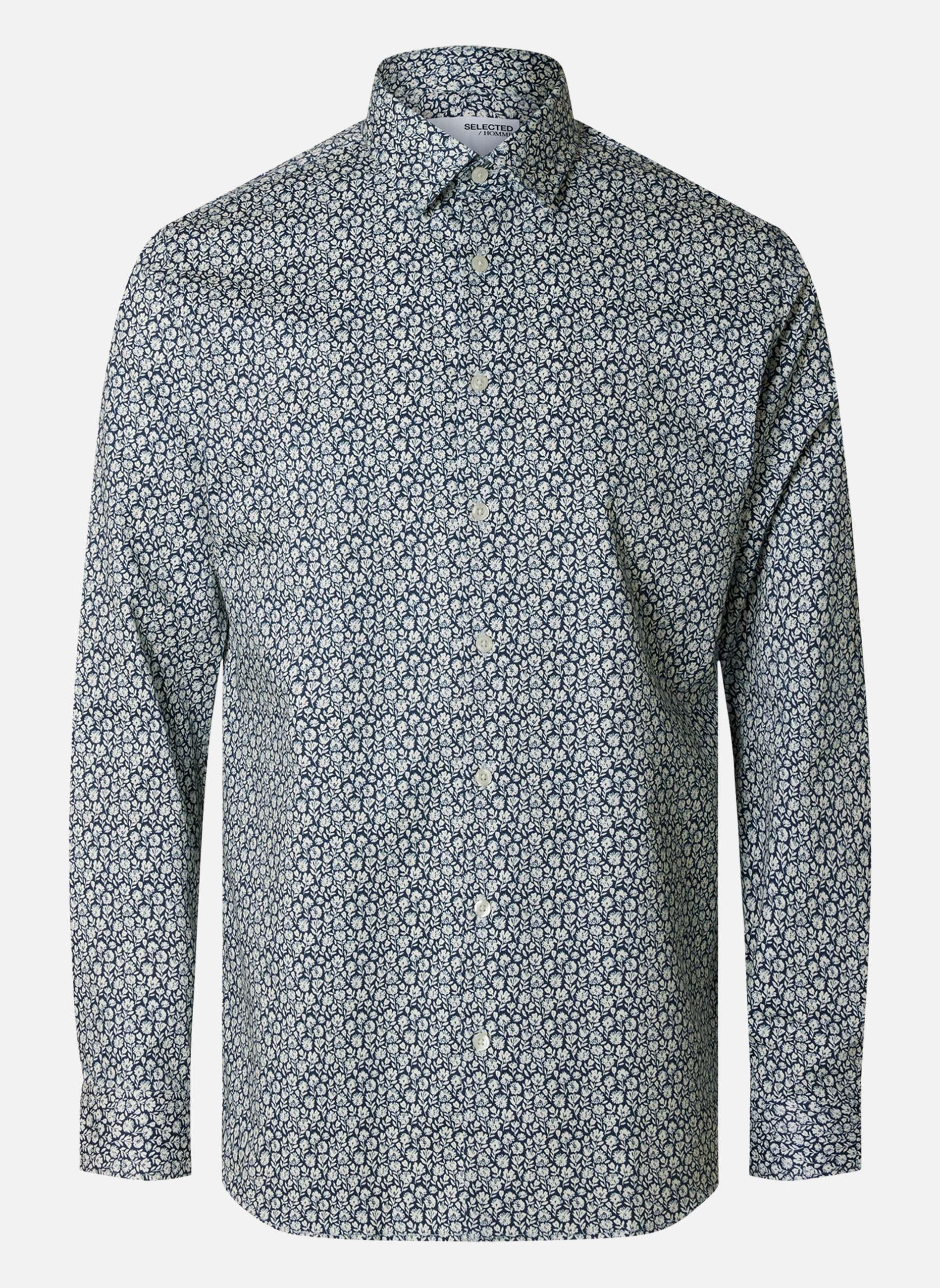 Selected Homme Chemises Chemise marine à imprimé floral avec col ...