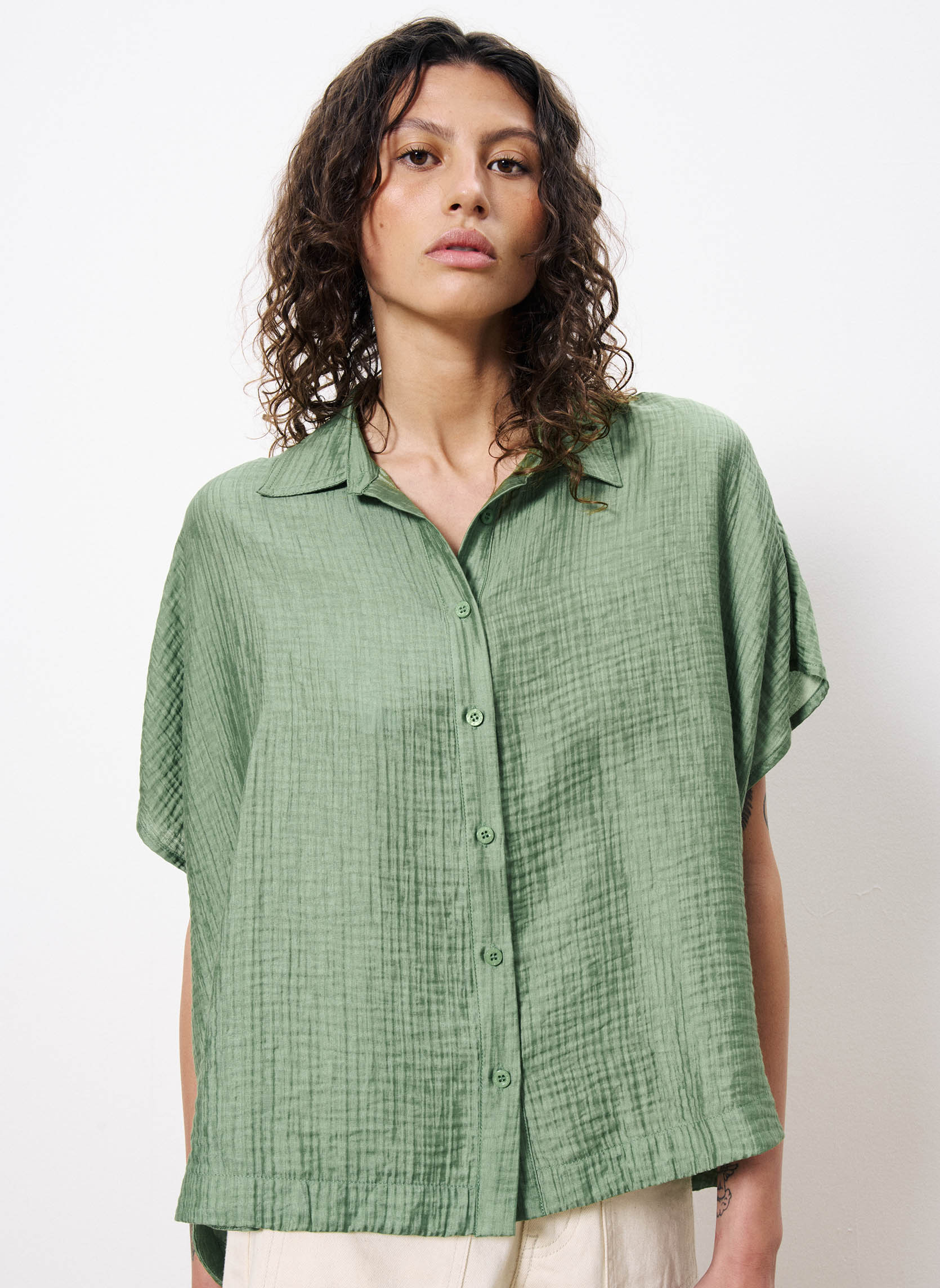FRNCH Chemises manches longues Chemise ABIBA Vert femme vert | Sarenza ...
