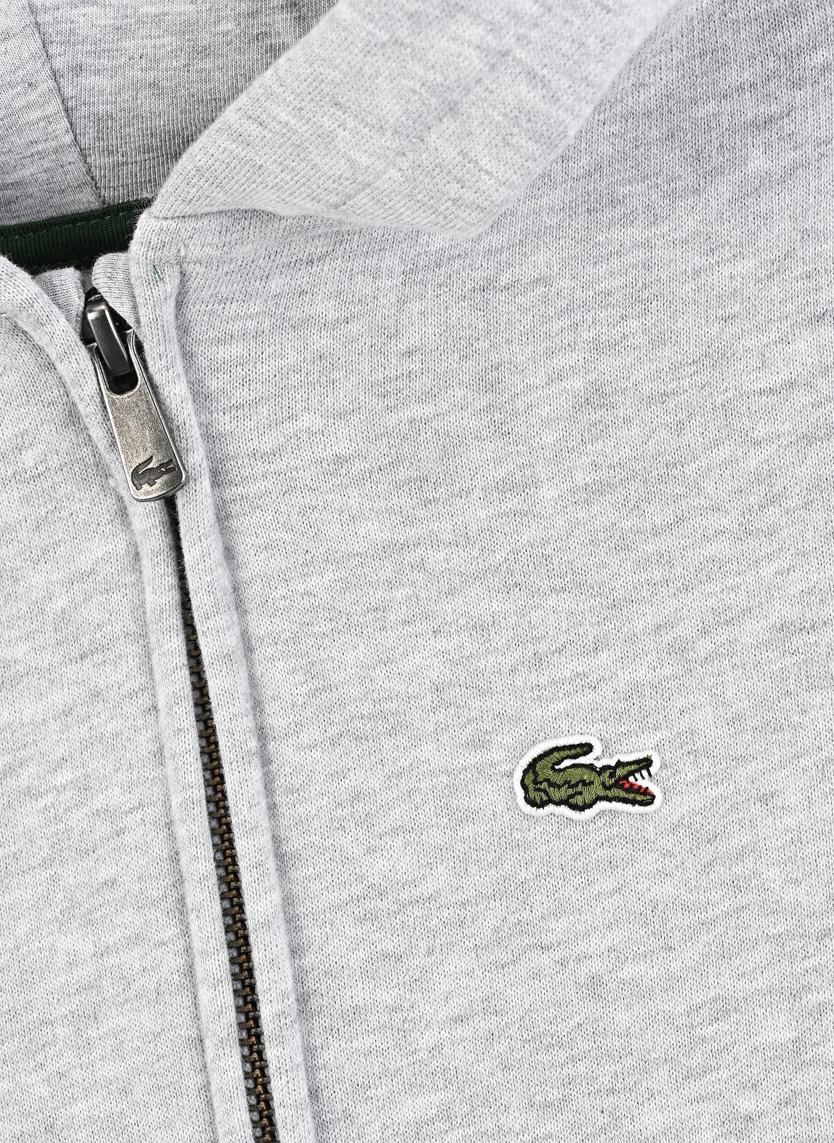 Lacoste Felpe con zip Core Fleece Full Zip Hoodie bambino grigio online ...