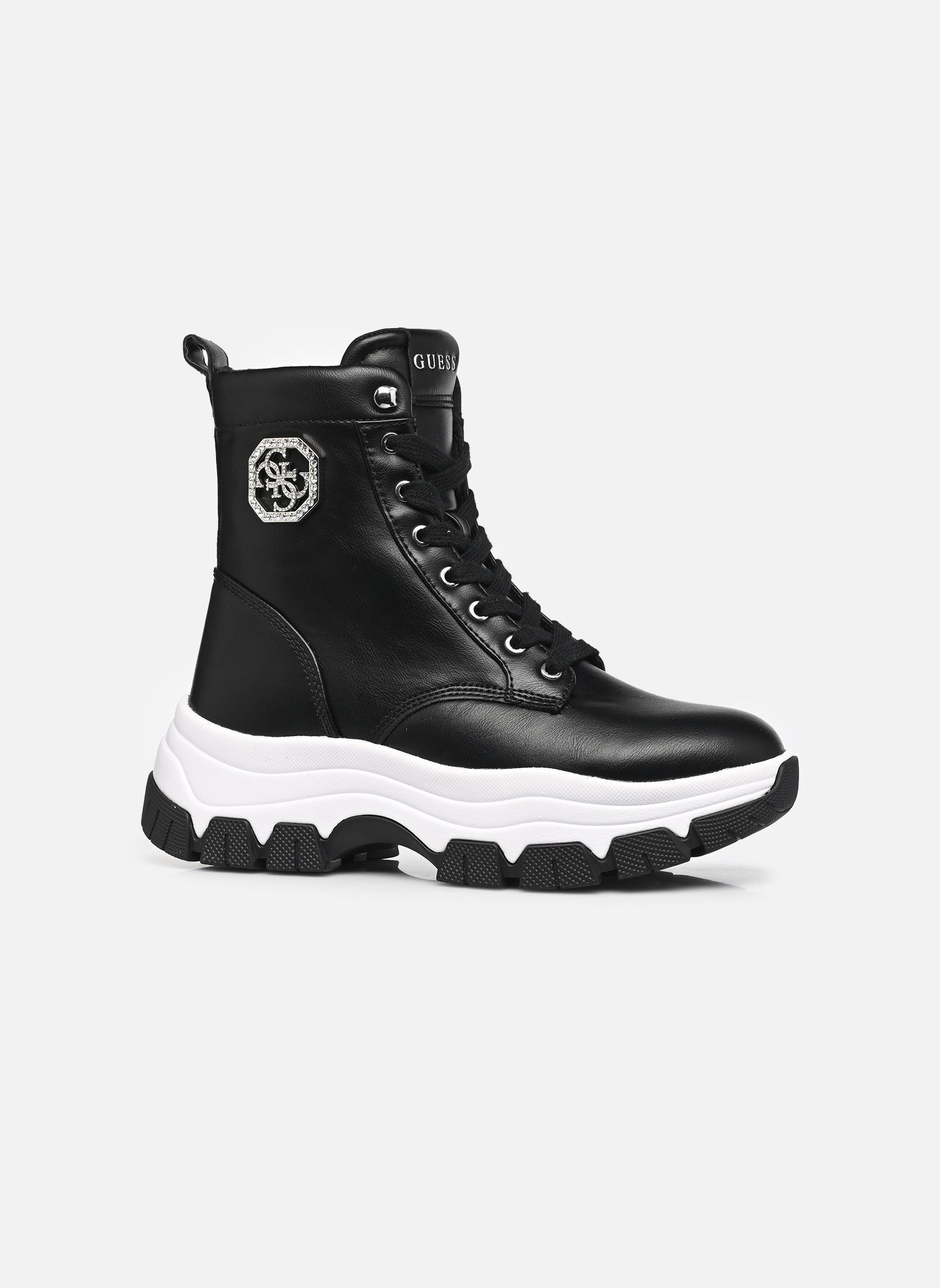 Guess Baskets BENZON femme noir | Sarenza France