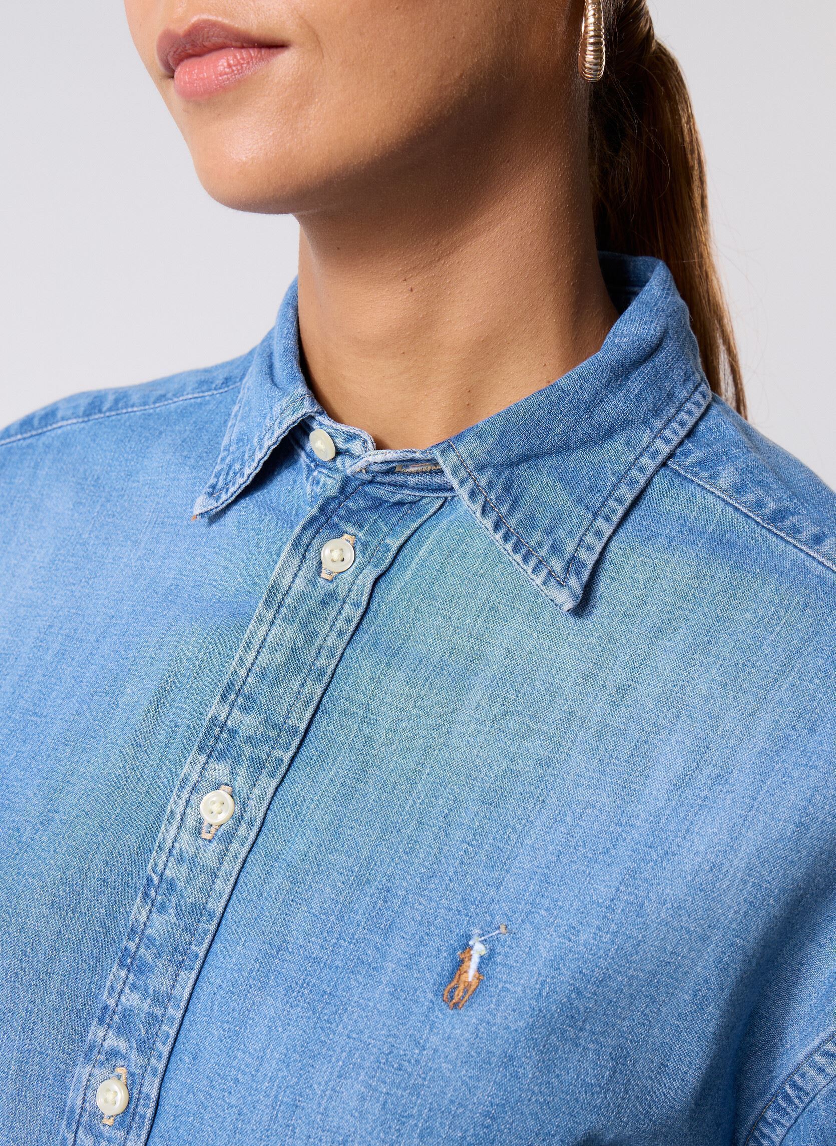 Polo Ralph Lauren Camicie a maniche lunghe Chemise Boxy fit en denim ...