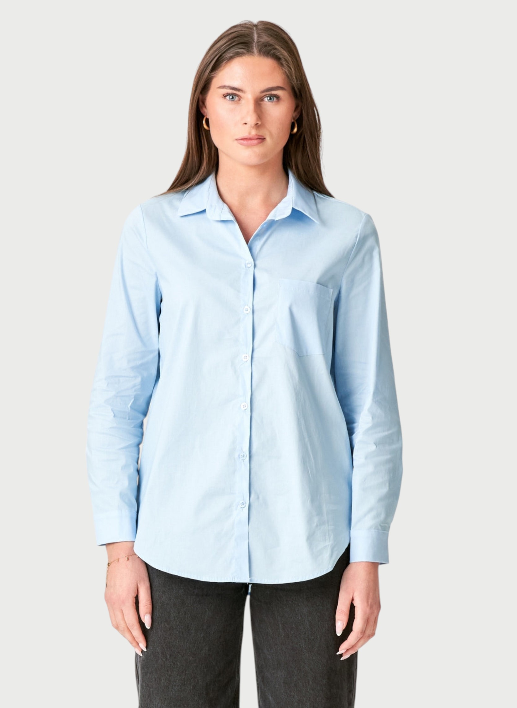 TeeShoppen Chemises manches longues Chemise Ida femme bleu | Sarenza France