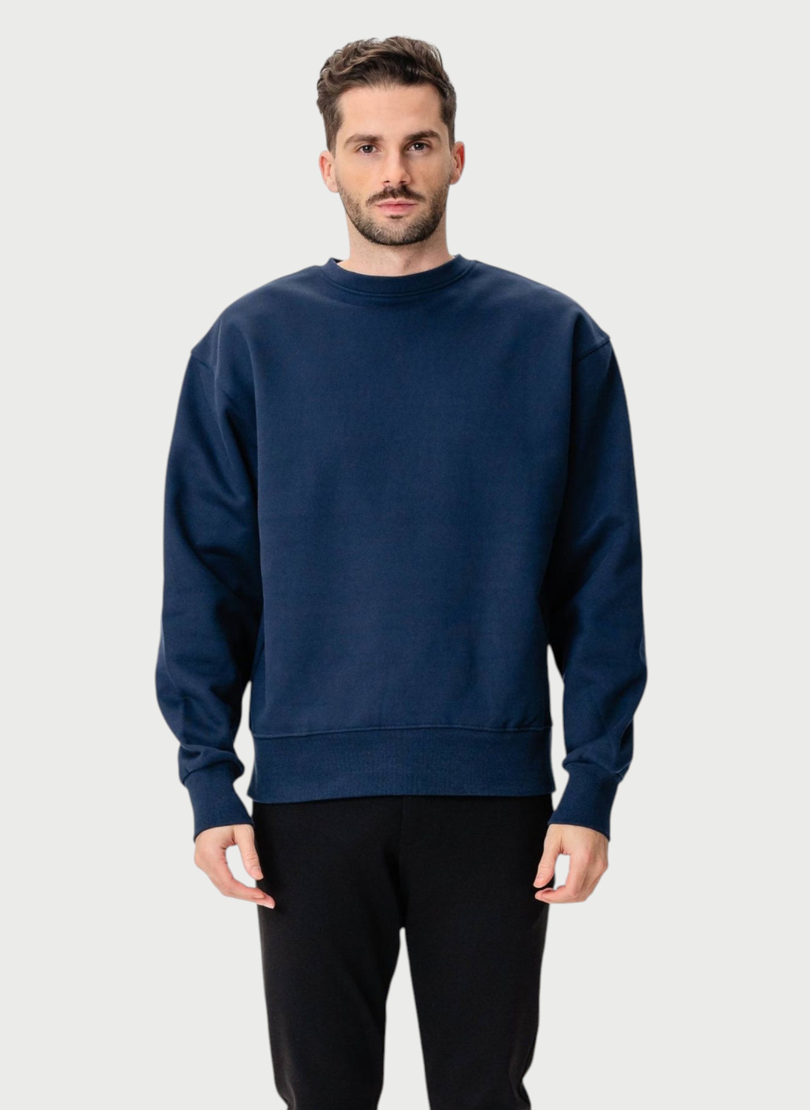 TeeShoppen Sweats à capuche Col rond épais homme bleu | Sarenza France