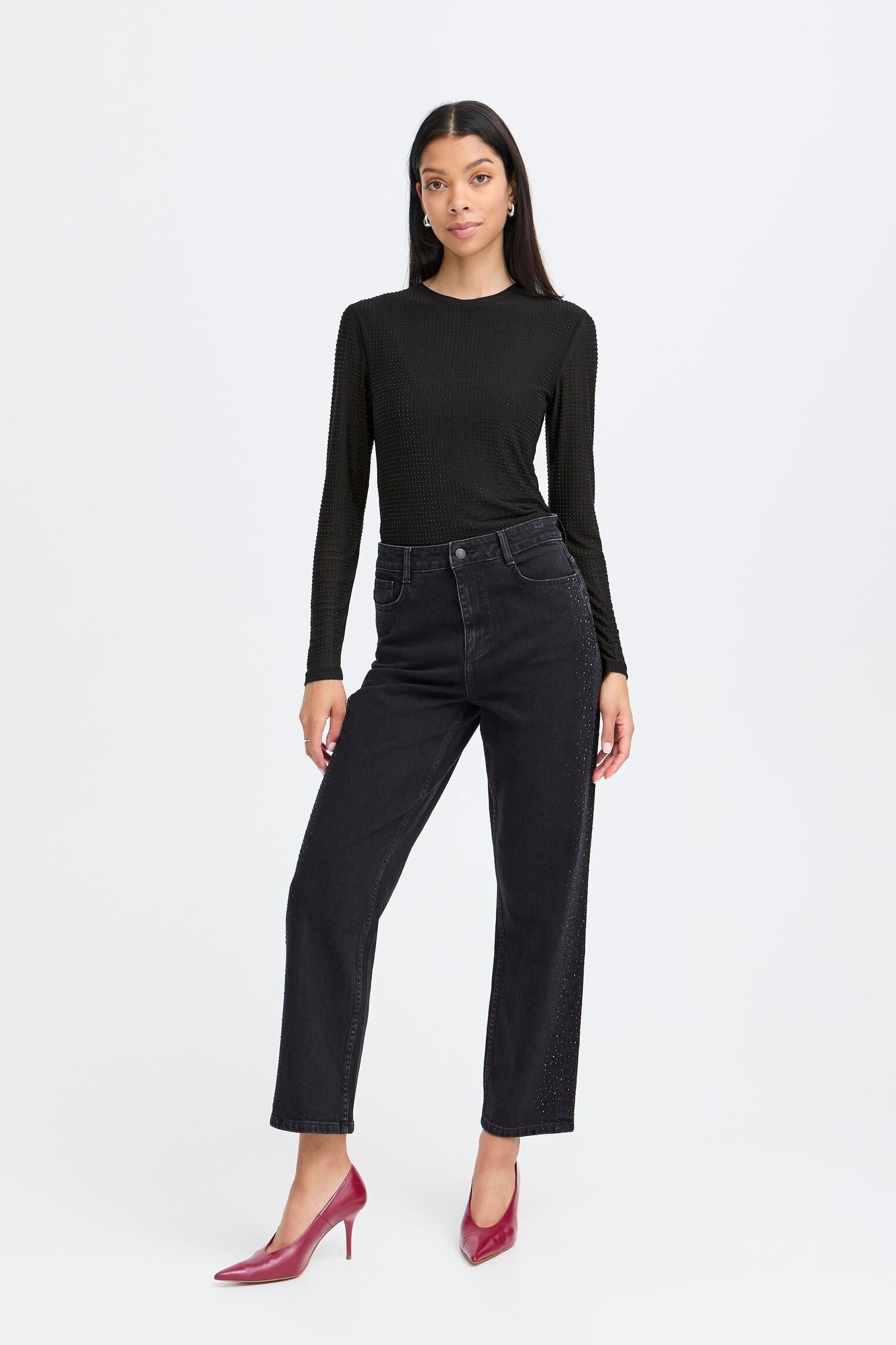 B-Young Tee-shirts manches longues BYPAVLINA TSHIRT femme noir ...